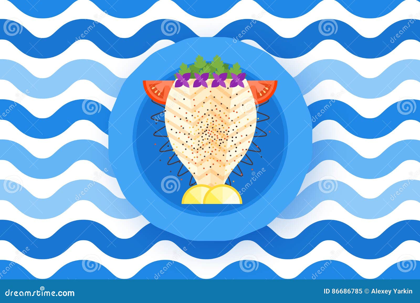 Flounder, Flatfish Illustration, Drawing, Engraving, Ink, Line Art ...