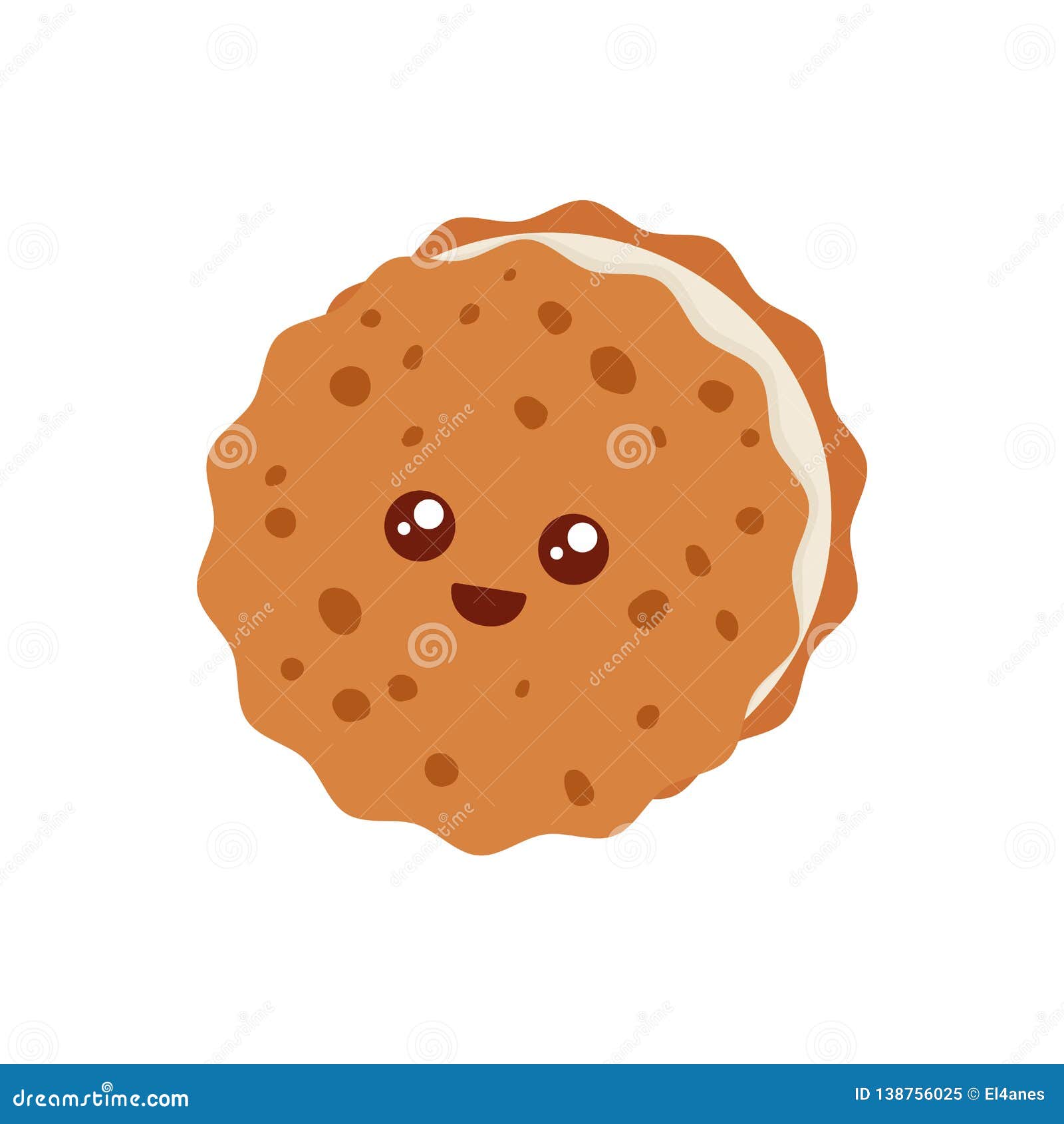 Cute cookie. Vector stock vector. Illustration of isolated - 138756025