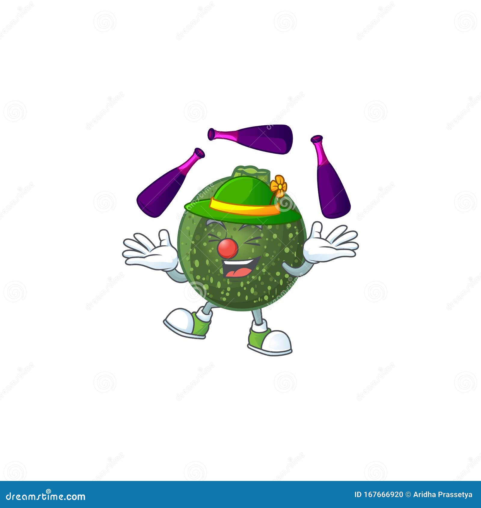 Cute and Cool Juggling Gem Squash Cartoon Character Stock Vector ...