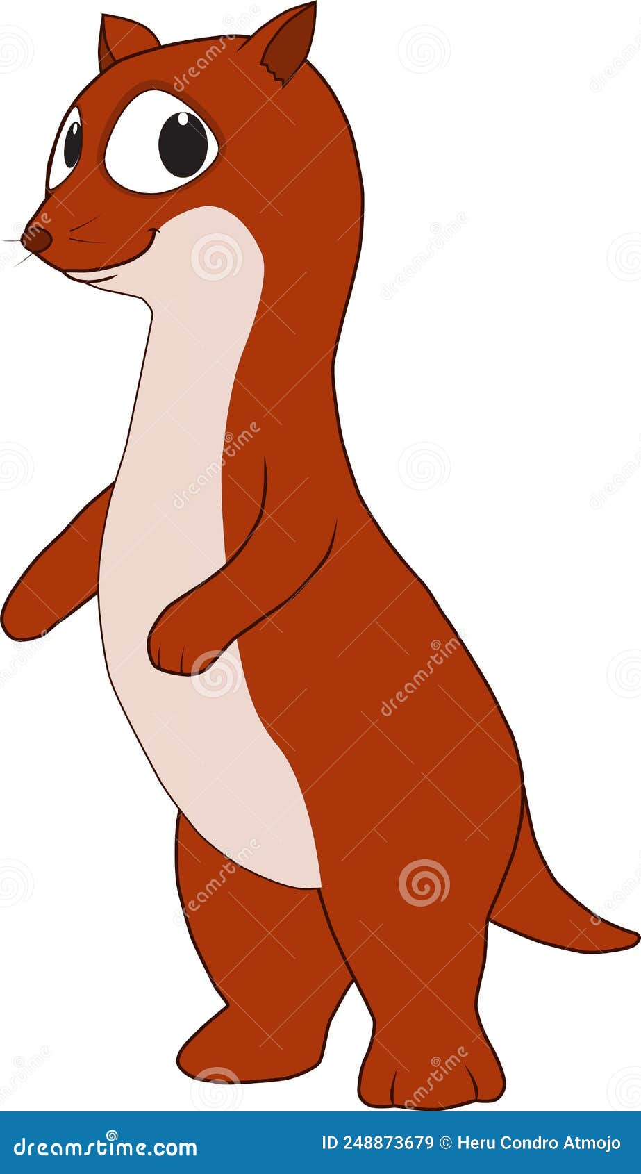 Cartoon of a Cute and Cool Mink Stock Vector - Illustration of hold ...