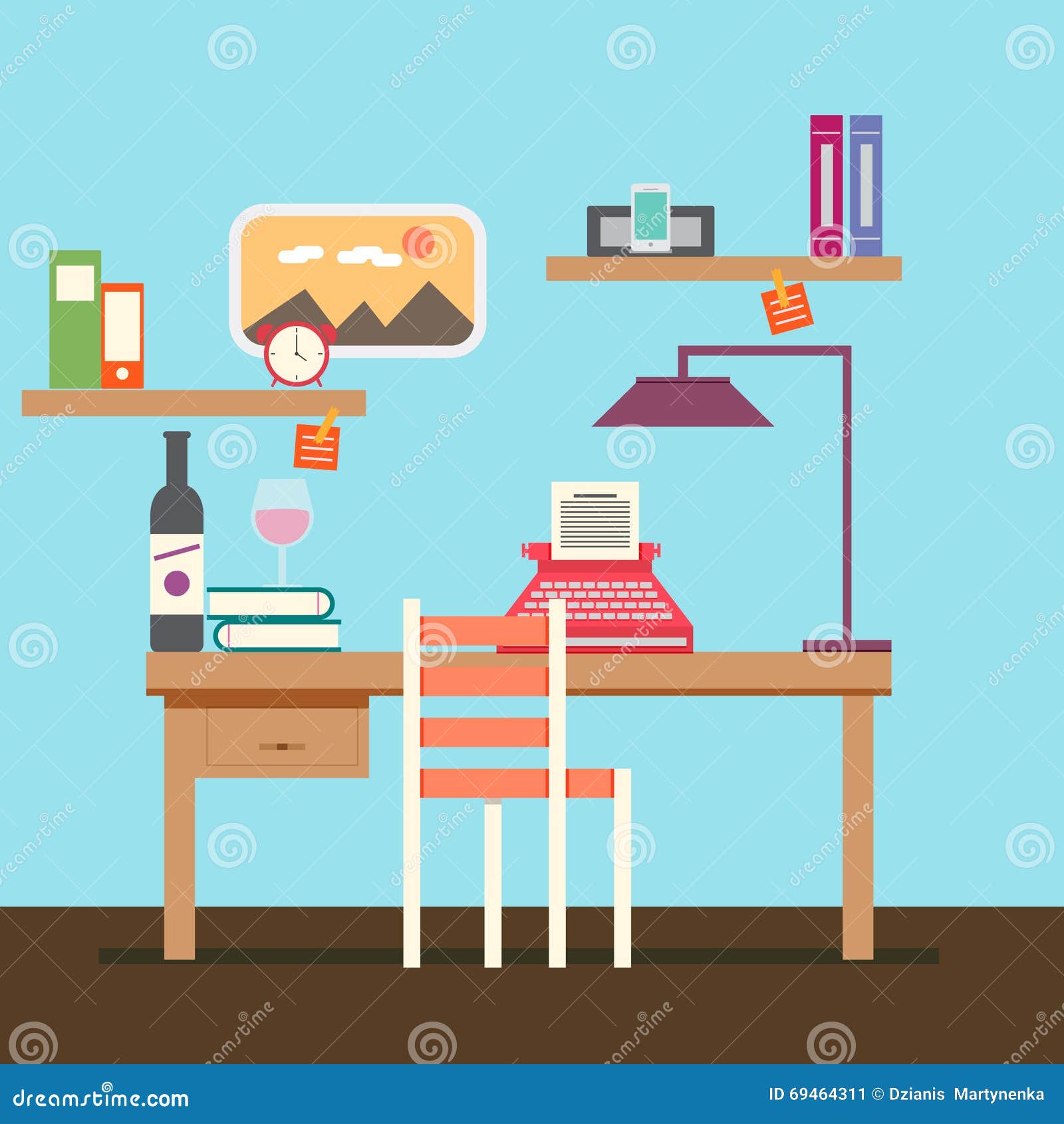 Workspace Vector Line Icons Set. Office, Room, Desk, Table, Area, Bench ...