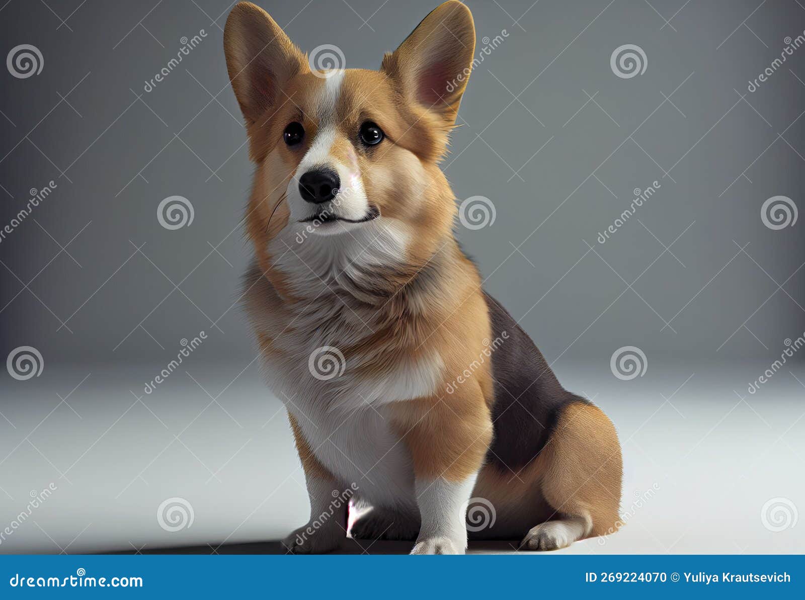 Generative AI. Corgi Dog. Illustration Of A Handsome Puppy On ...