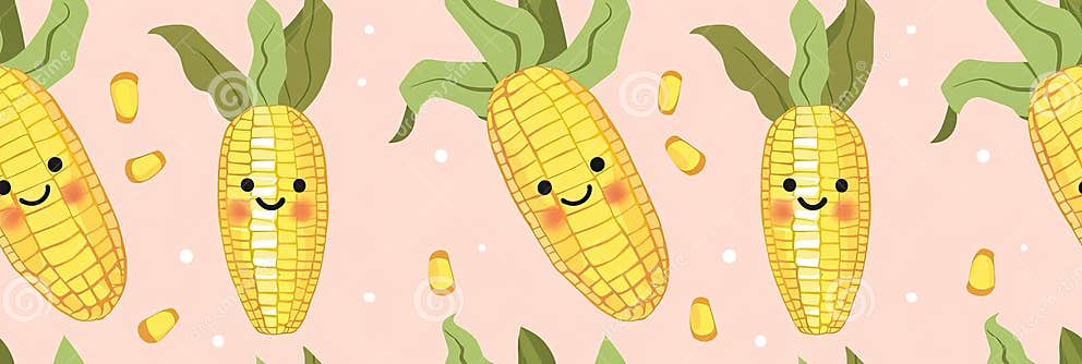 Cute Corn Background Adorable Corn Background Sweet Corn Pattern Stock ...