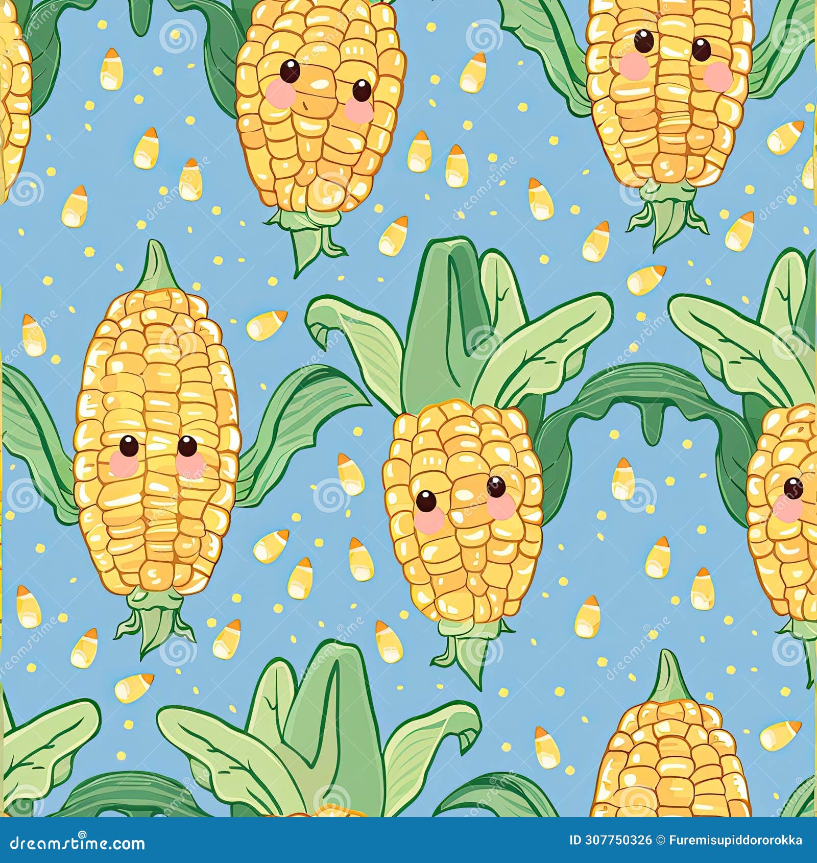 Cute Corn Background Adorable Corn Background Sweet Corn Pattern Stock ...