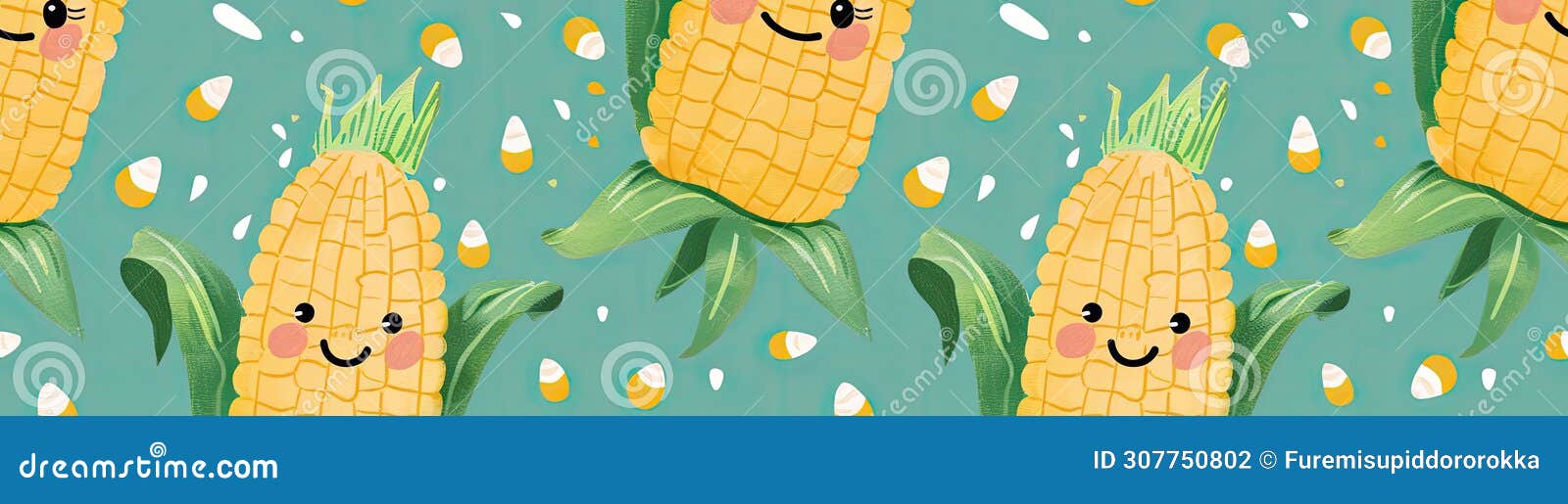 Cute Corn Background Adorable Corn Background Sweet Corn Pattern Stock ...