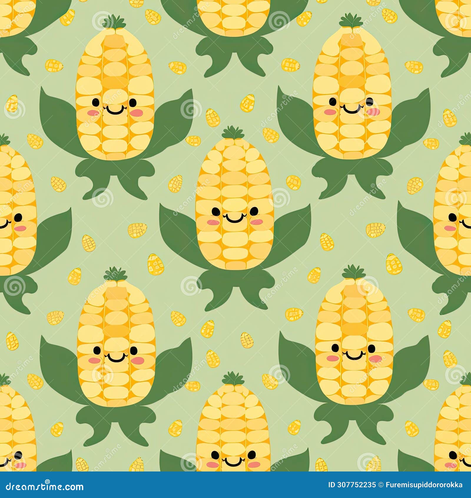 Cute Corn Background Adorable Corn Background Sweet Corn Pattern Stock ...