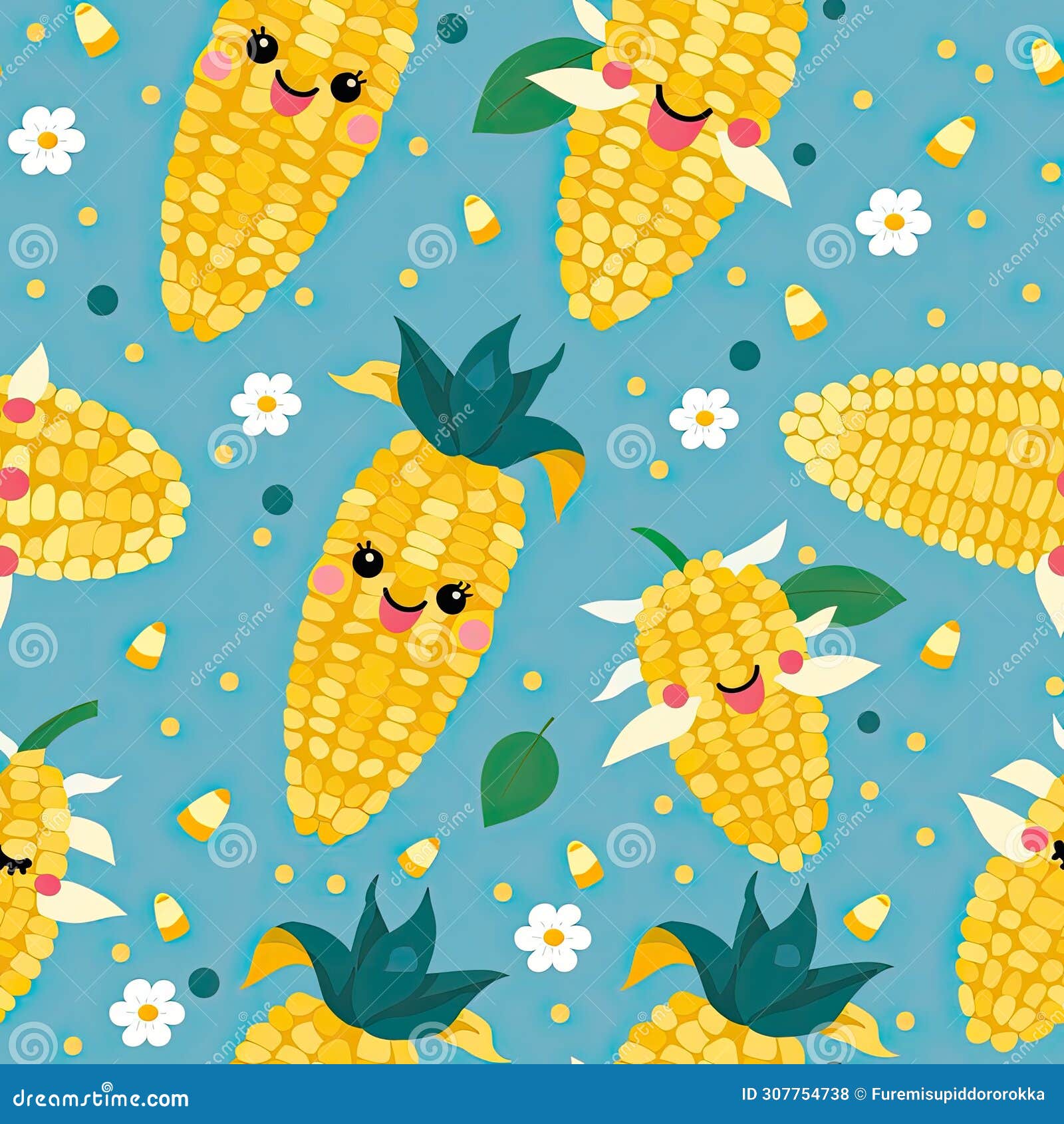 Cute Corn Background Adorable Corn Background Sweet Corn Pattern Stock ...