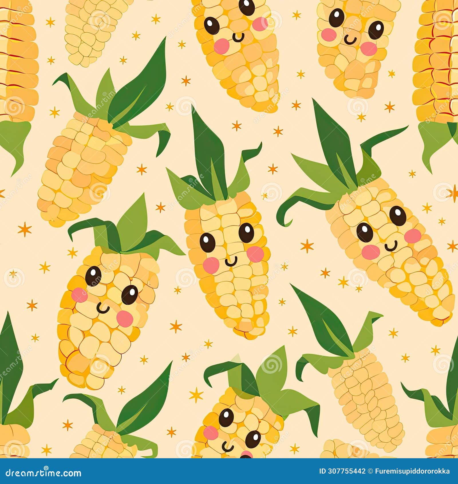 Cute Corn Background Adorable Corn Background Sweet Corn Pattern Stock ...