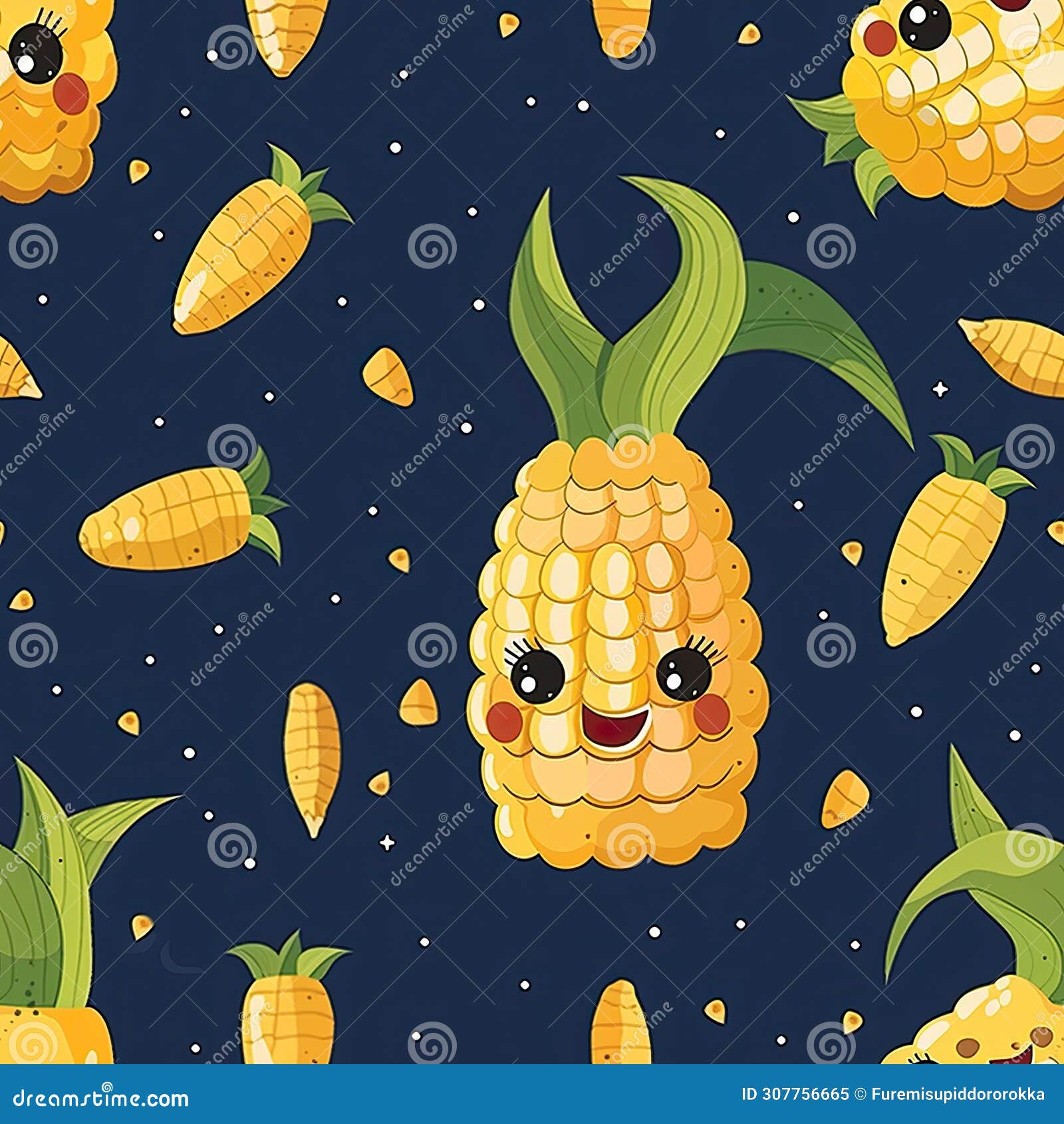 Cute Corn Background Adorable Corn Background Sweet Corn Pattern Stock ...