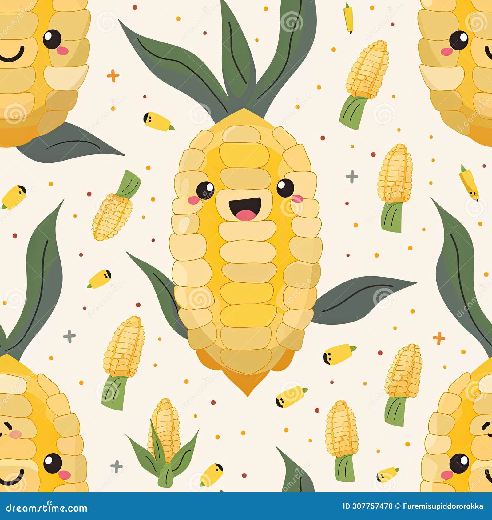 Cute Corn Background Adorable Corn Background Sweet Corn Pattern Stock ...