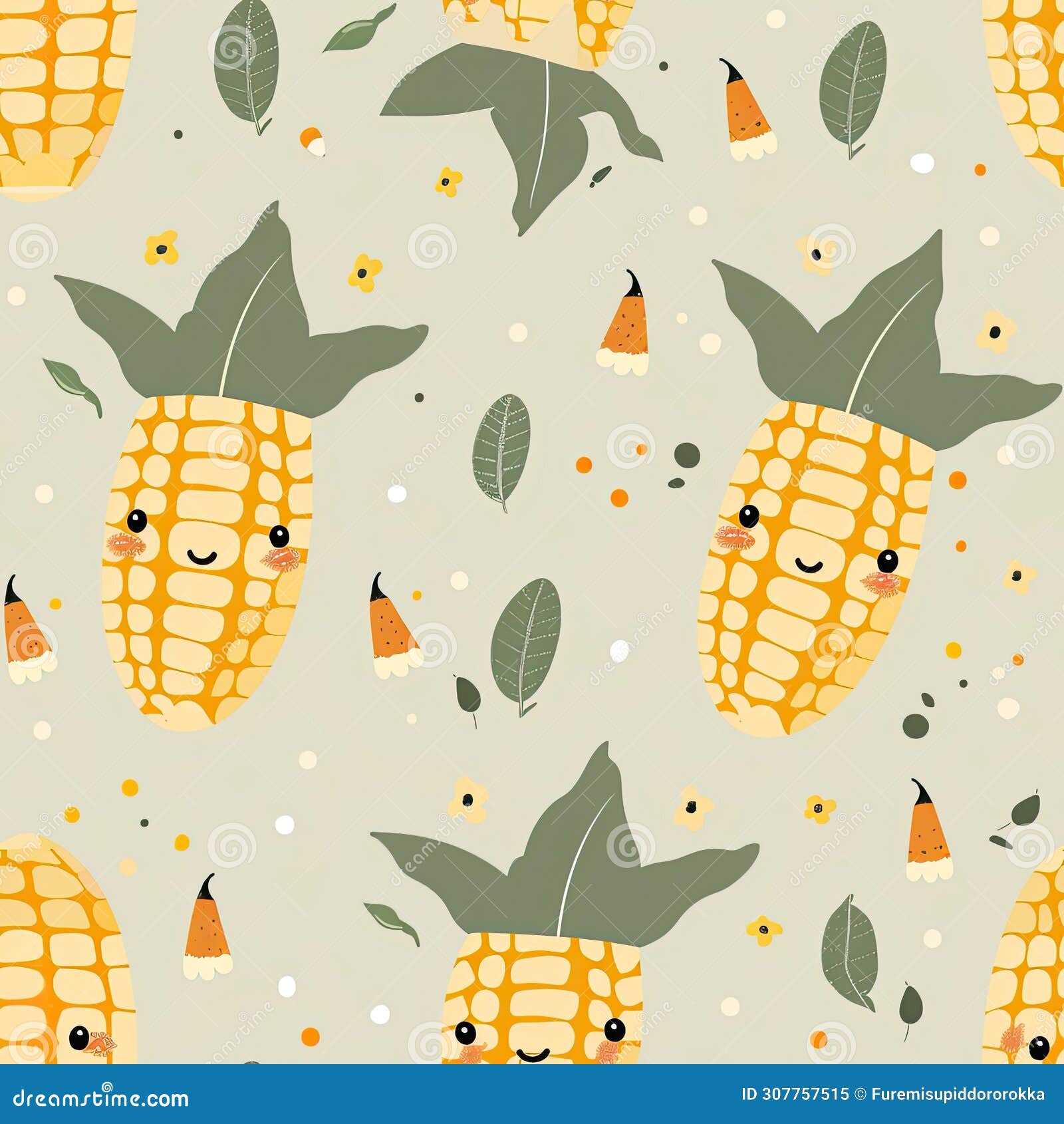 Cute Corn Background Adorable Corn Background Sweet Corn Pattern Stock ...