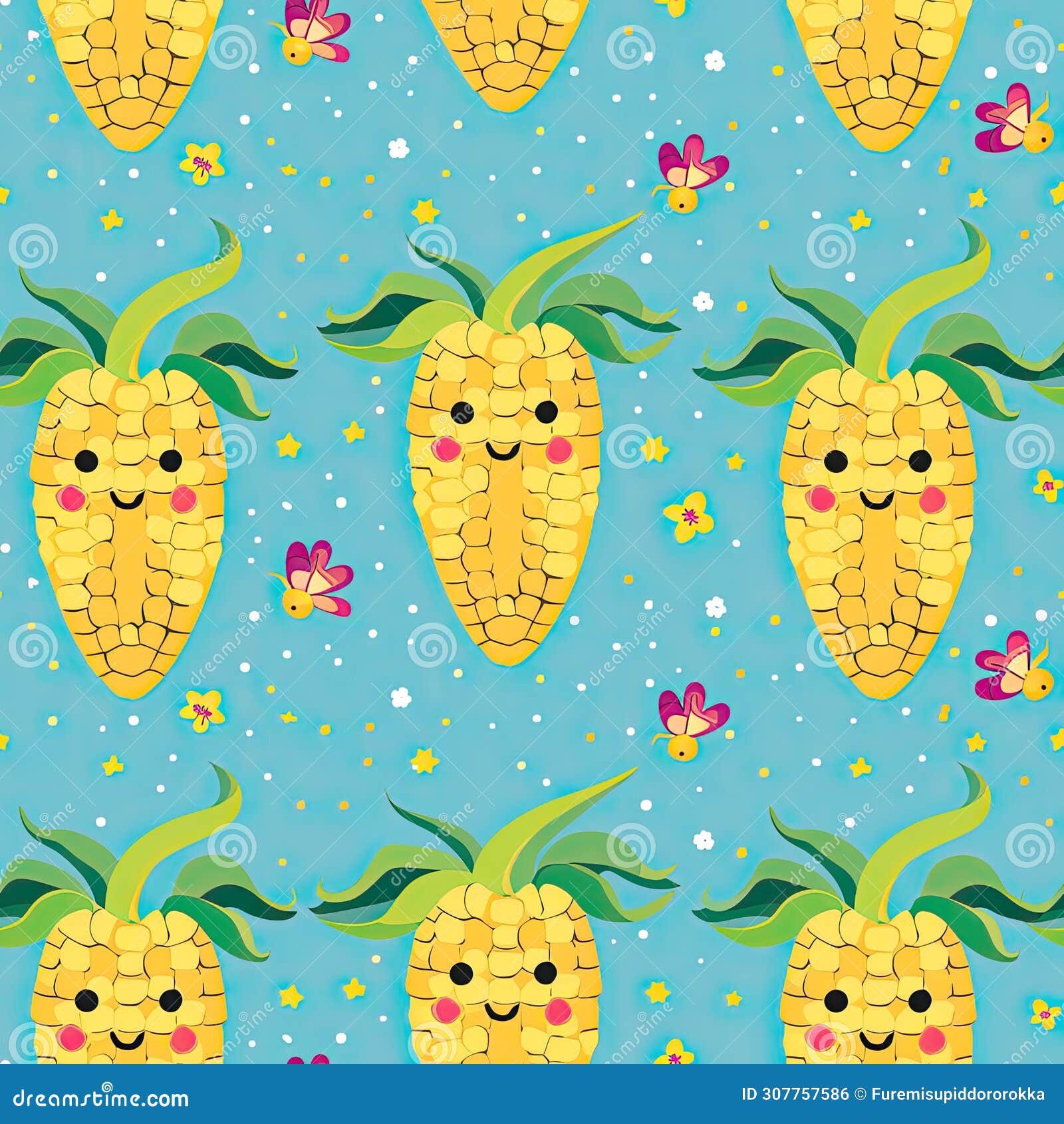 Cute Corn Background Adorable Corn Background Sweet Corn Pattern Stock ...