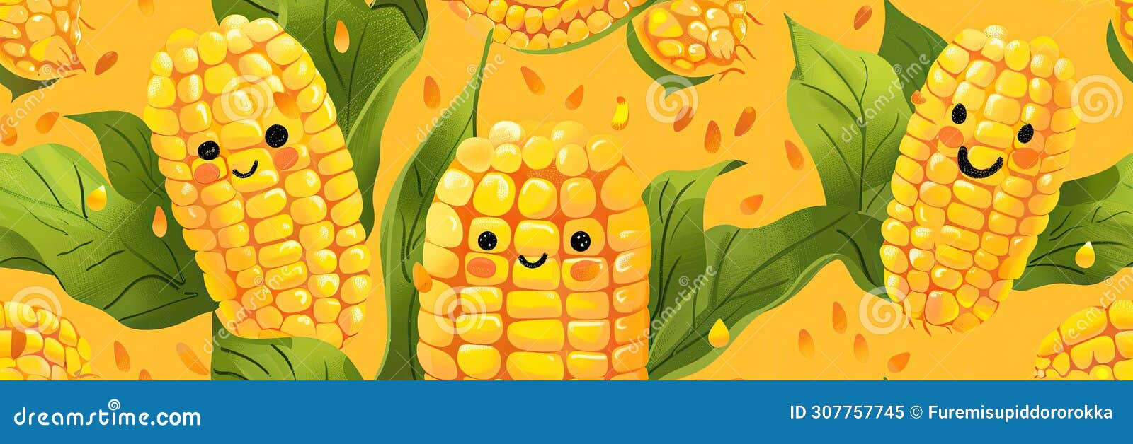 Cute Corn Background Adorable Corn Background Sweet Corn Pattern Stock ...