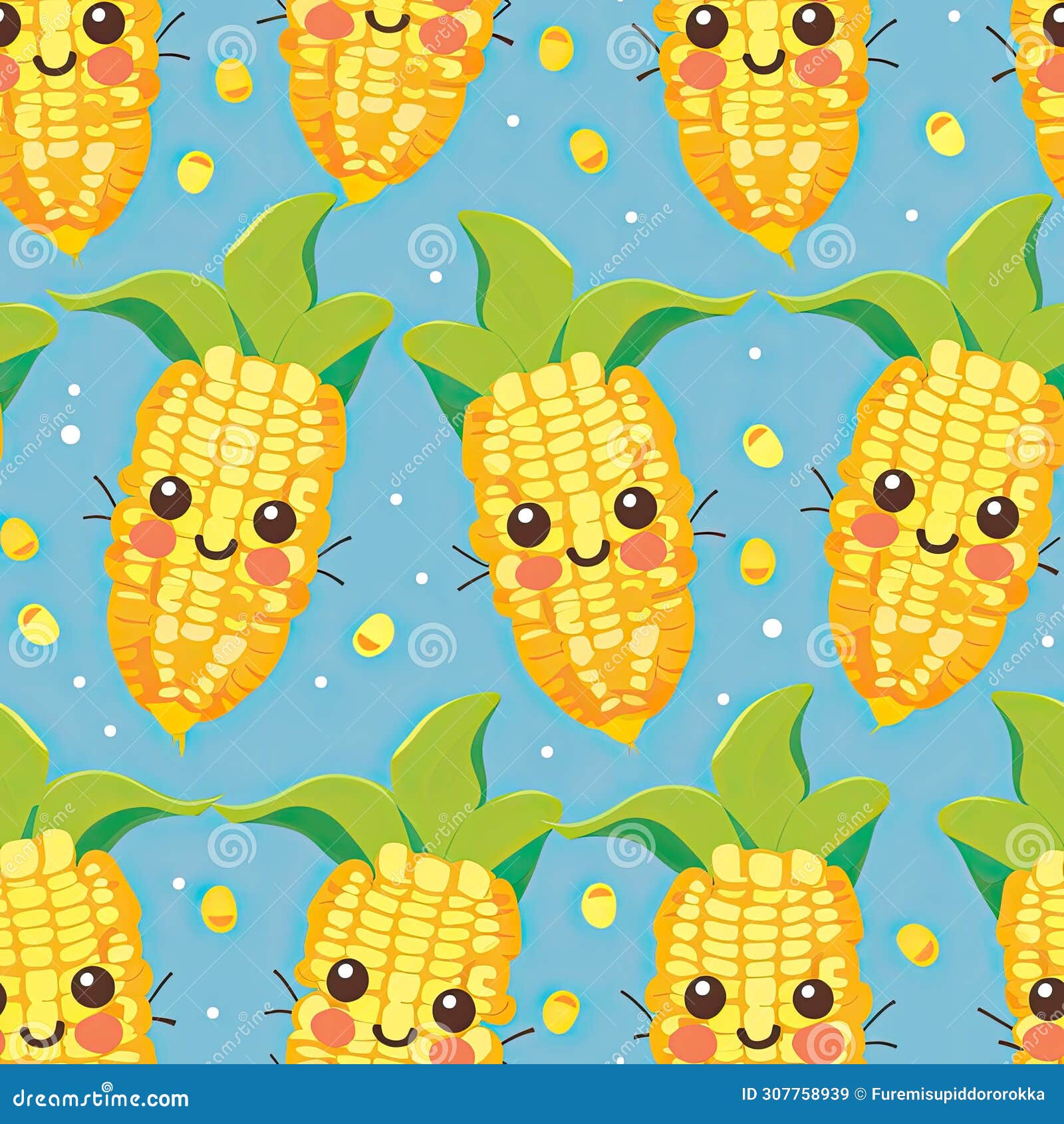 Cute Corn Background Adorable Corn Background Sweet Corn Pattern Stock ...