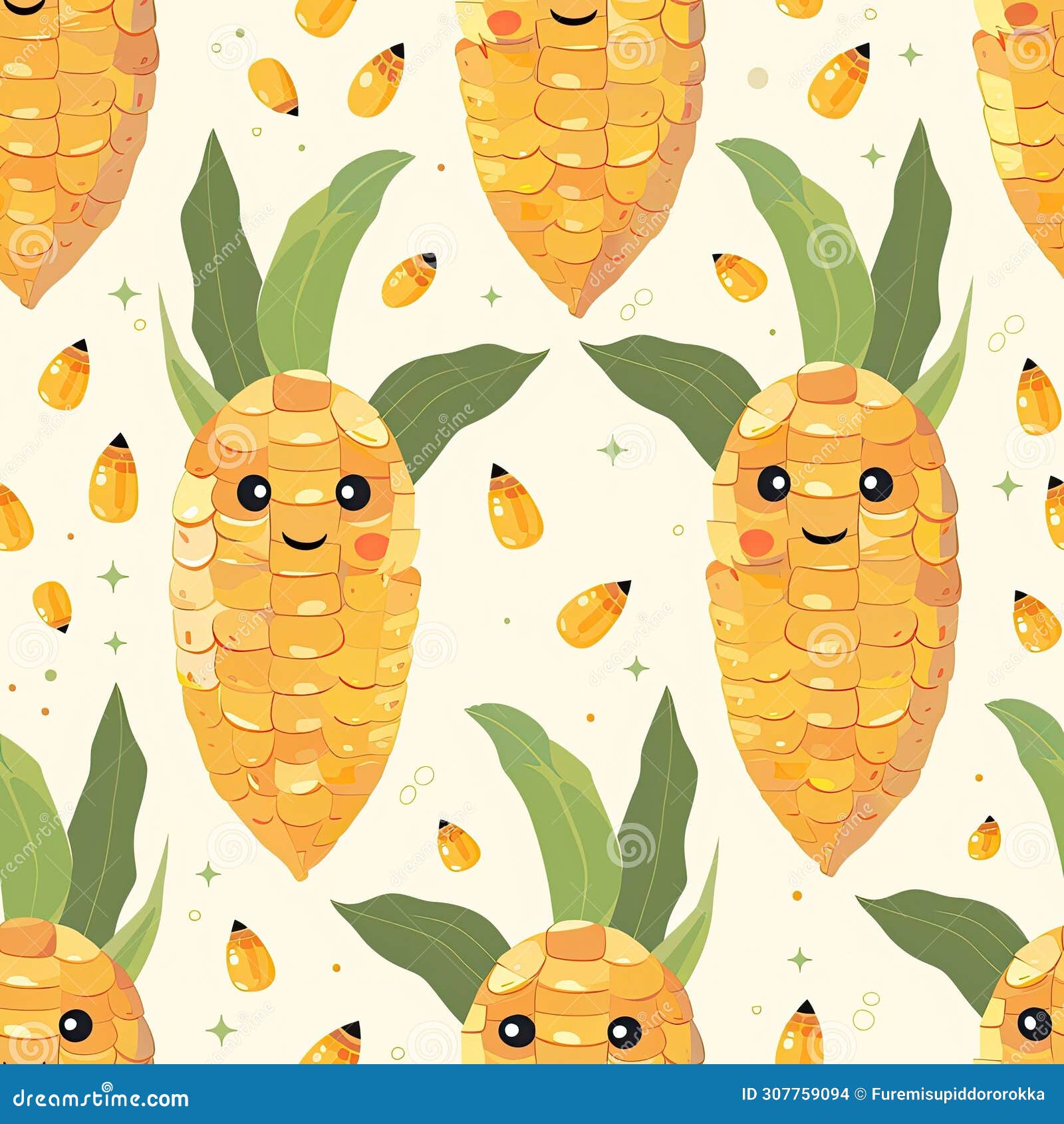 Cute Corn Background Adorable Corn Background Sweet Corn Pattern Stock ...