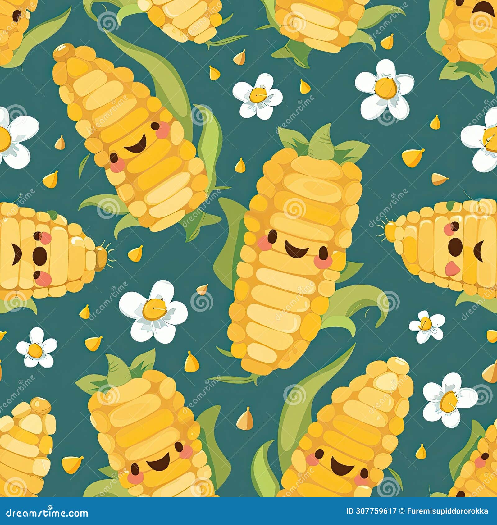 Cute Corn Background Adorable Corn Background Sweet Corn Pattern Stock ...