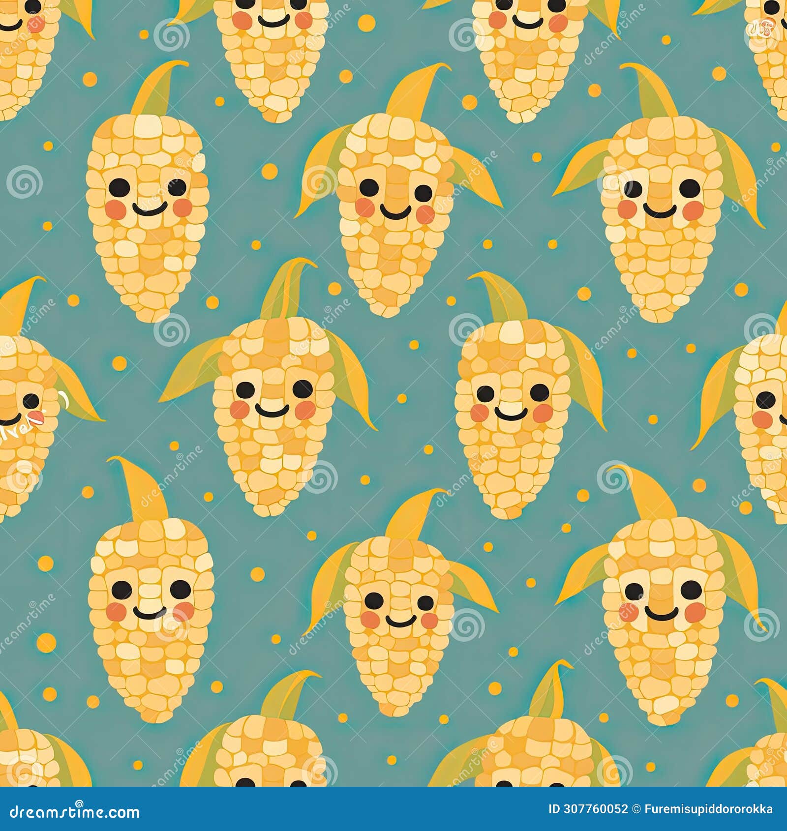 Cute Corn Background Adorable Corn Background Sweet Corn Pattern Stock ...