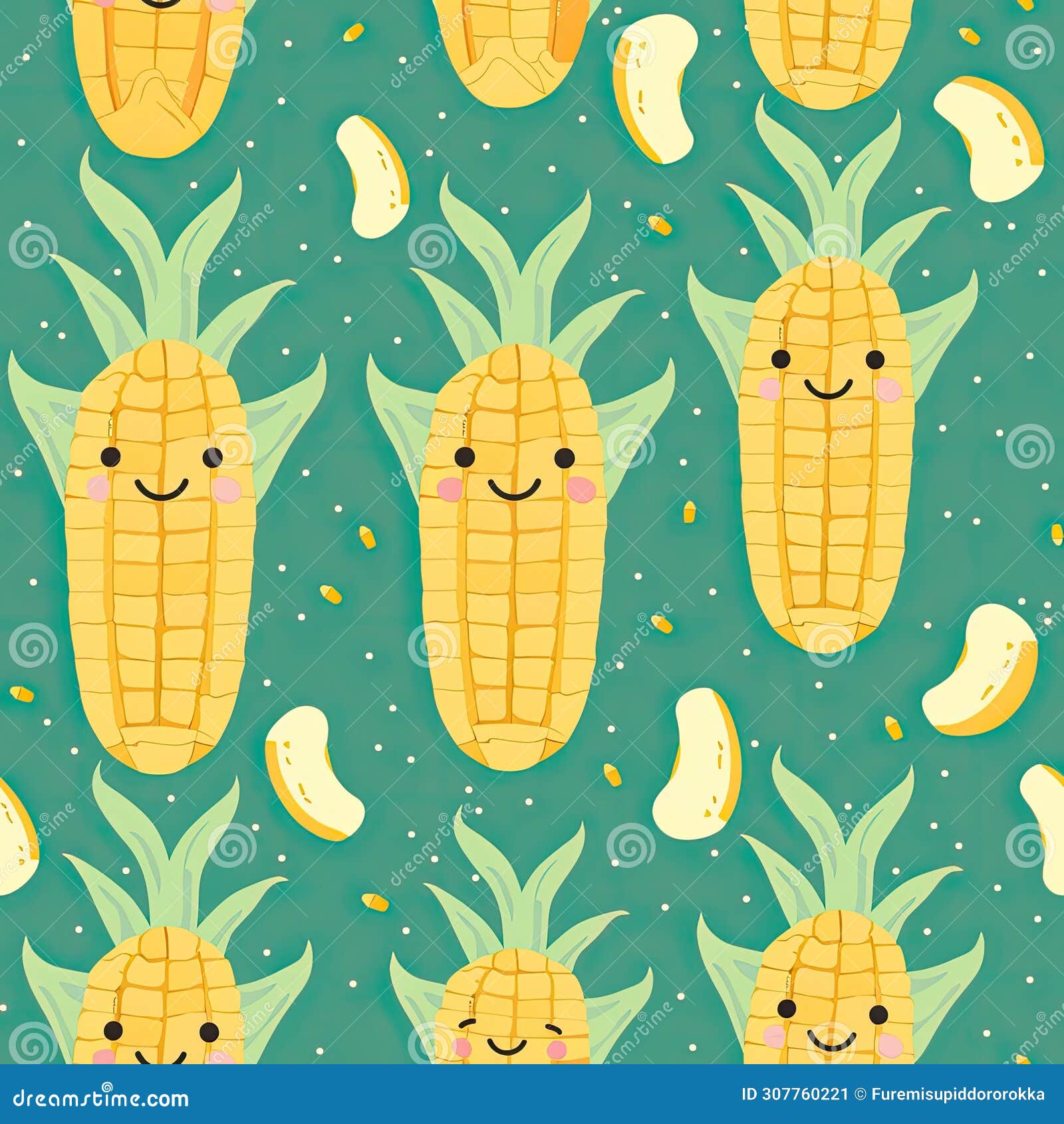 Cute Corn Background Adorable Corn Background Sweet Corn Pattern Stock ...