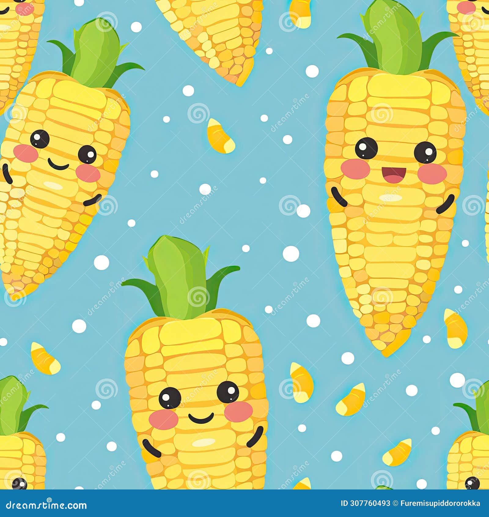 Cute Corn Background Adorable Corn Background Sweet Corn Pattern Stock ...