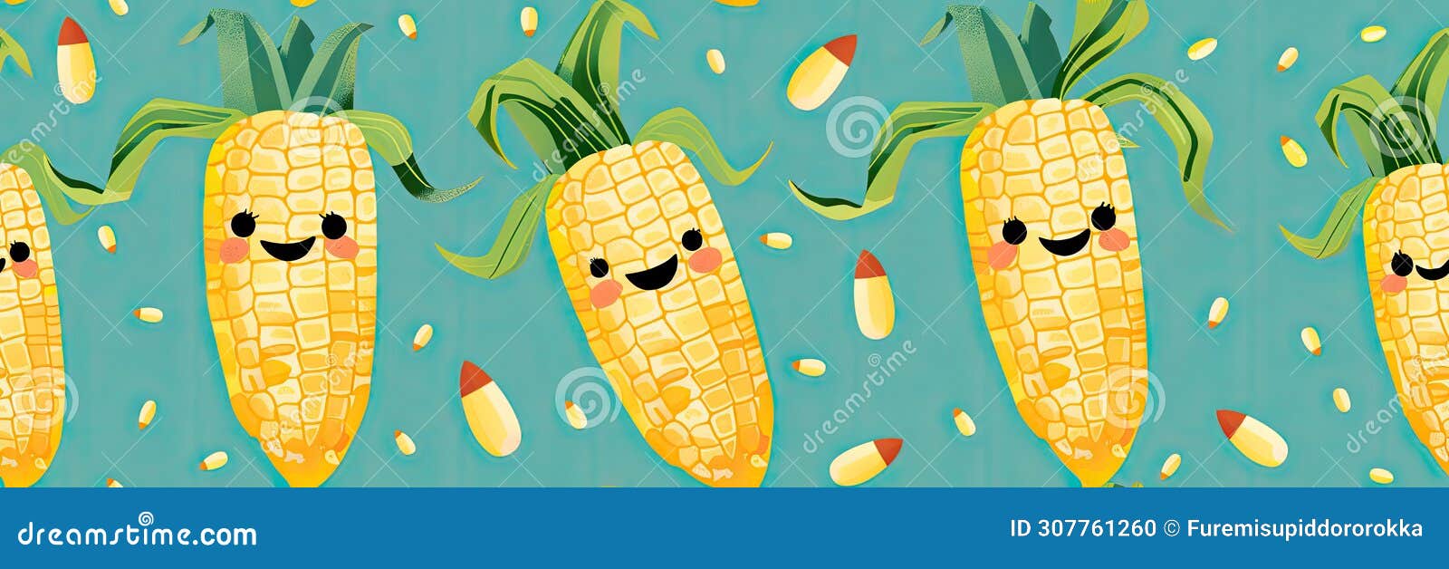 Cute Corn Background Adorable Corn Background Sweet Corn Pattern Stock ...