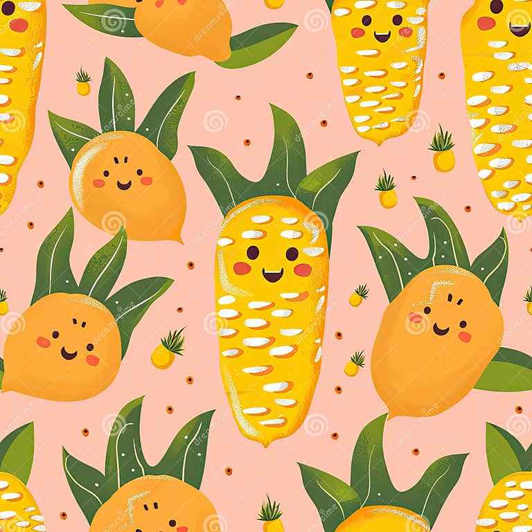 Cute Corn Background Adorable Corn Background Sweet Corn Pattern Stock ...
