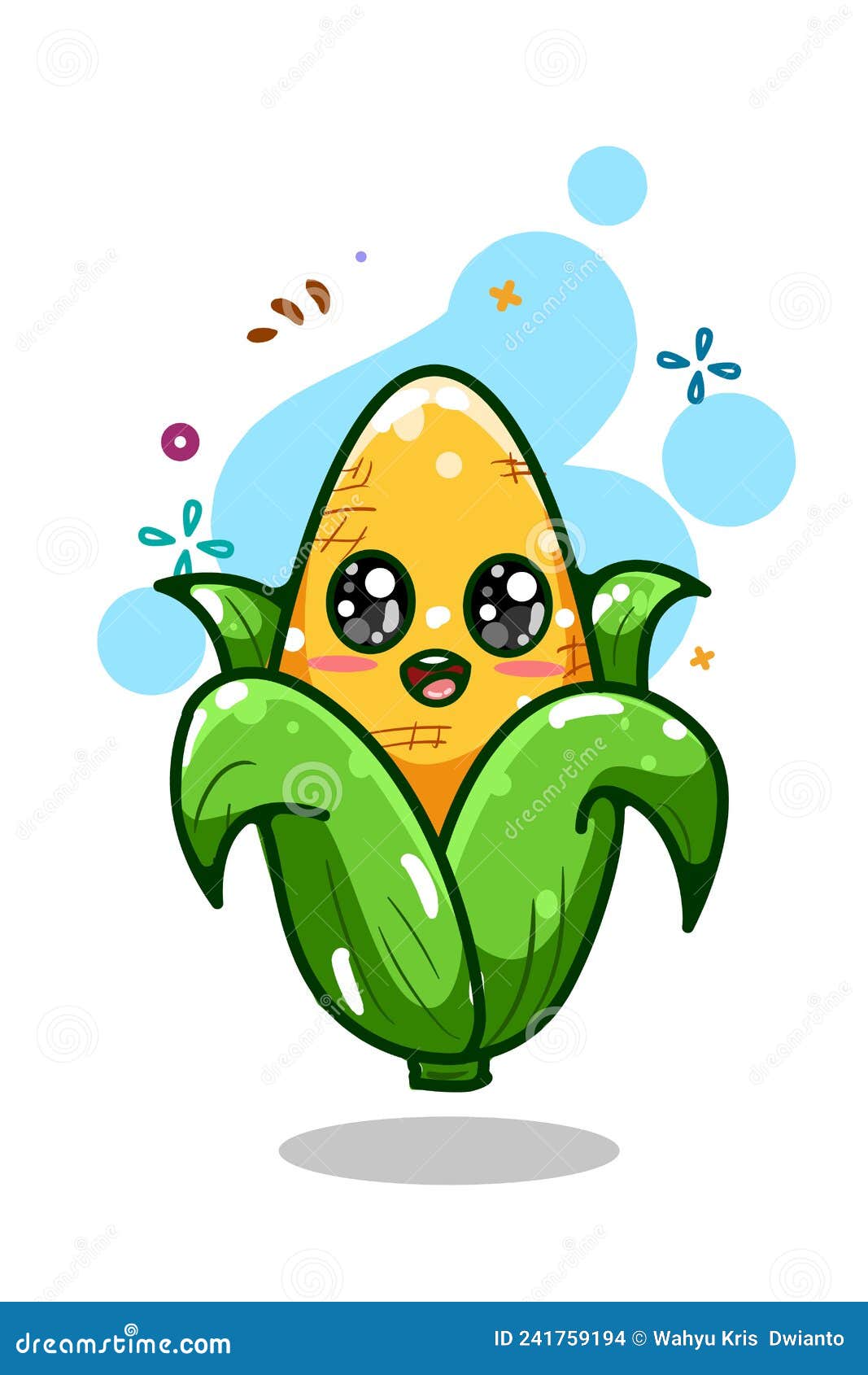 A Cute Corn Illustration Hand Drawing Stock Vector - Illustration of ...