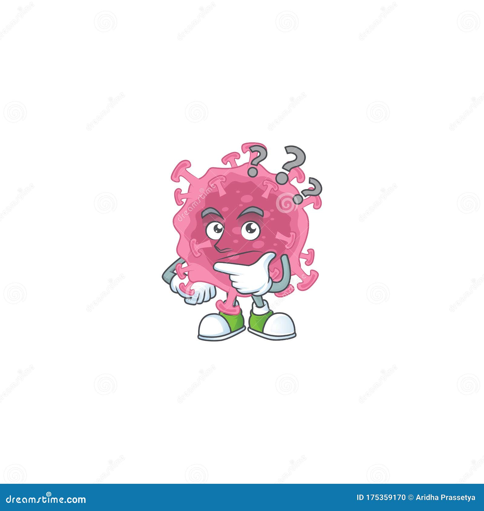 Cute Corona Virus Parasite Cartoon Character Using a Microphone Stock ...