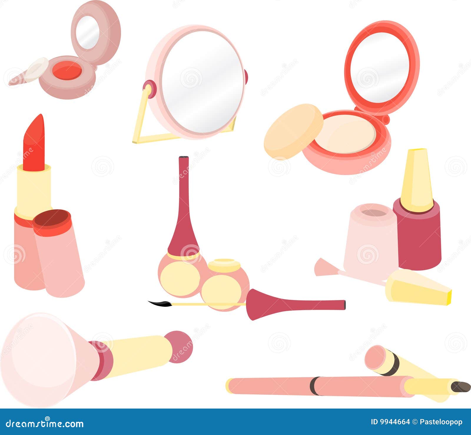 Cute cosmetics stock illustration. Illustration of colored - 9944664