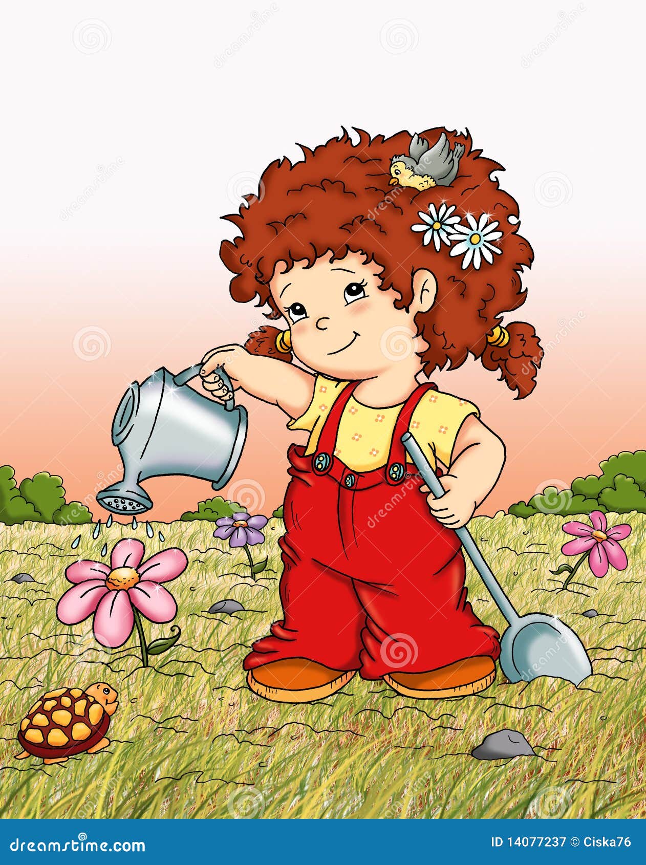 Cute country female stock illustration. Illustration of smiling - 14077237