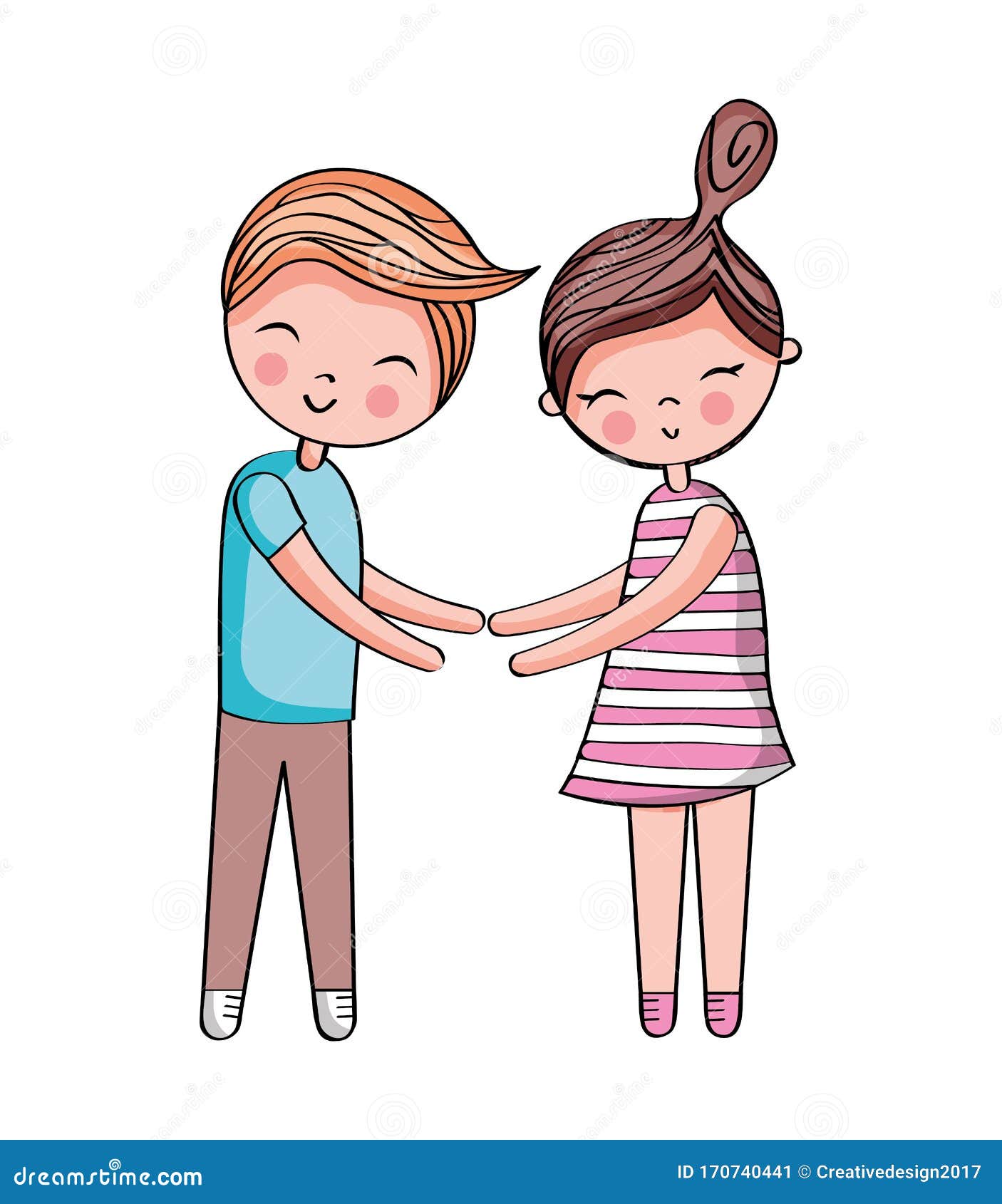 Cute Couple Cartoon. Vector Stock Vector - Illustration of love, design ...