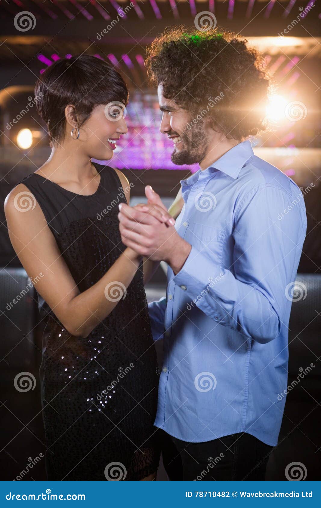 Cute Couple Dancing Together on Dance Floor Stock Photo - Image of ...