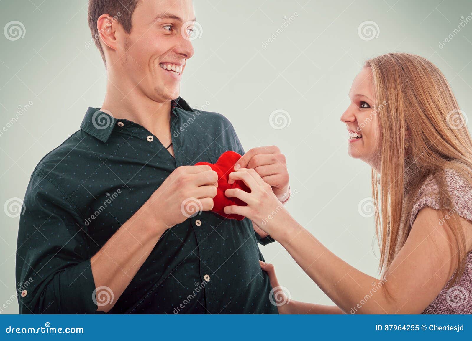 Cute Couple Fooling Around and Having Fun Stock Image - Image of ...