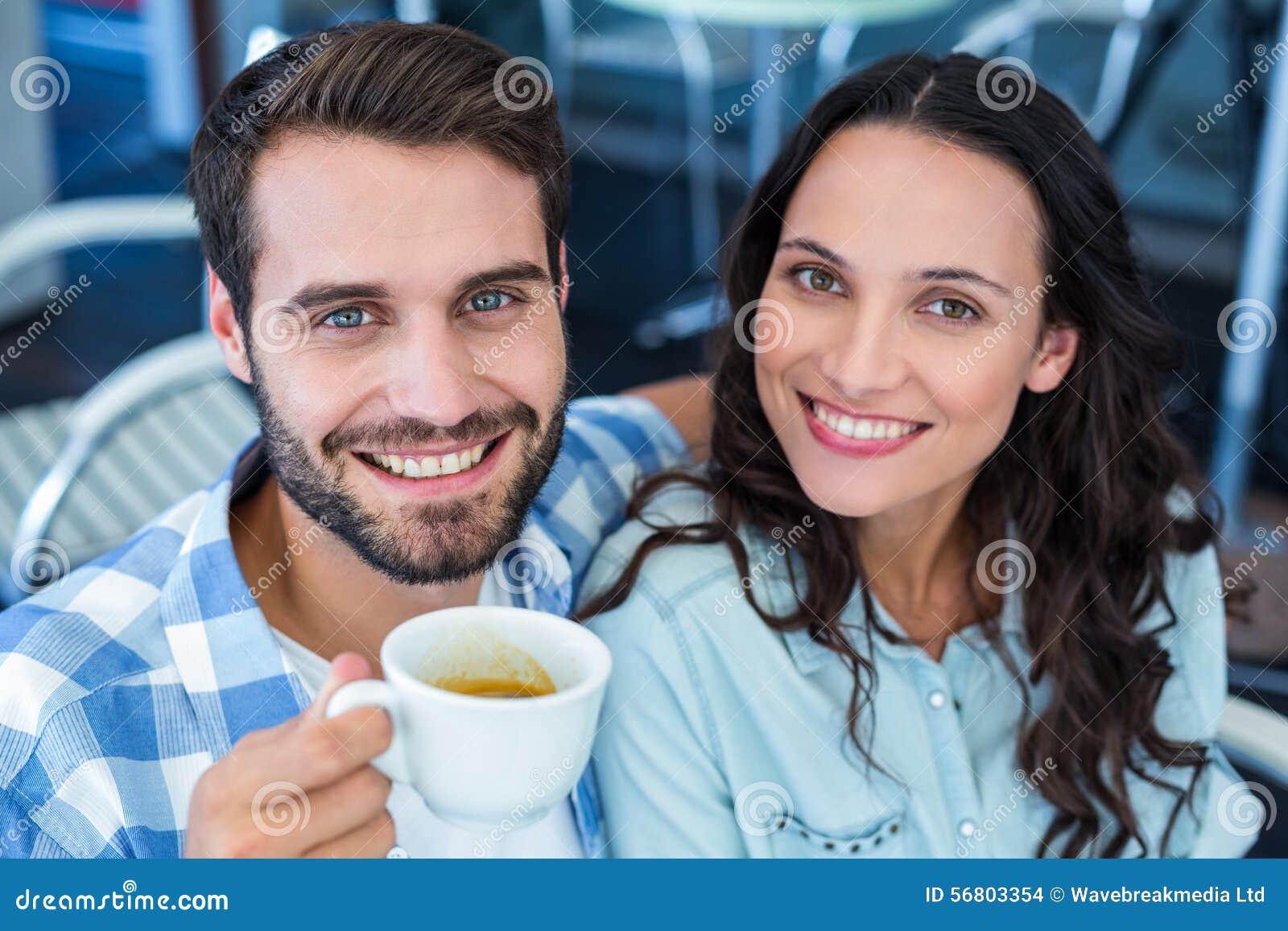 Cute Couple Having Coffee Together Stock Photo - Image of beverage ...