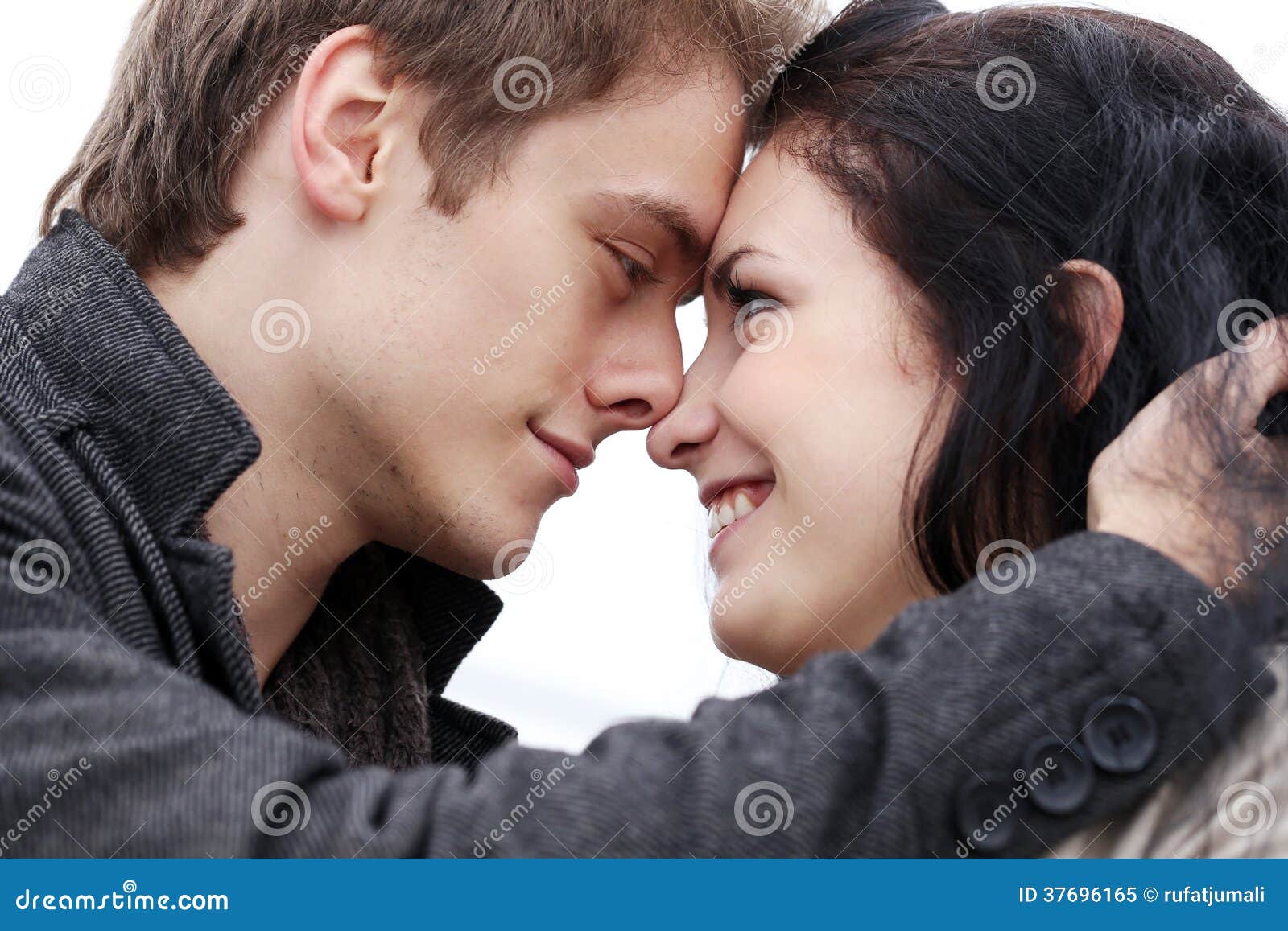 Cute Couple Having a Good Time Outside Stock Image - Image of light ...