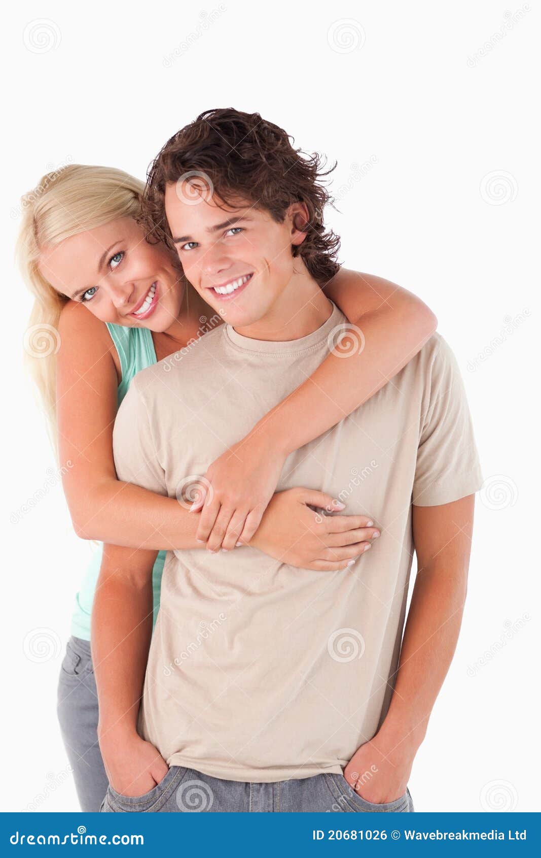 Cute couple hugging stock photo. Image of attractive - 20681026