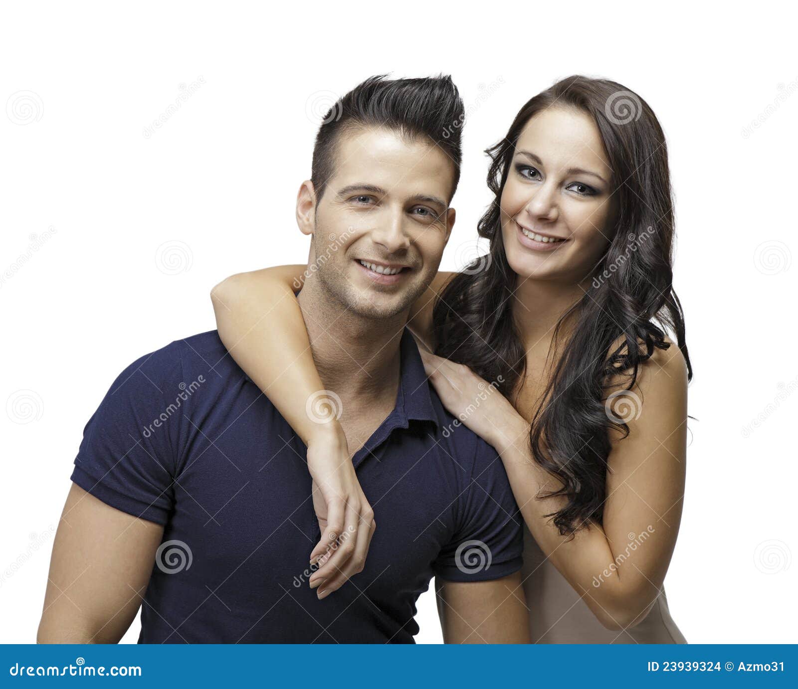 Cute Couple Smiling with Each Other Stock Photo - Image of background ...