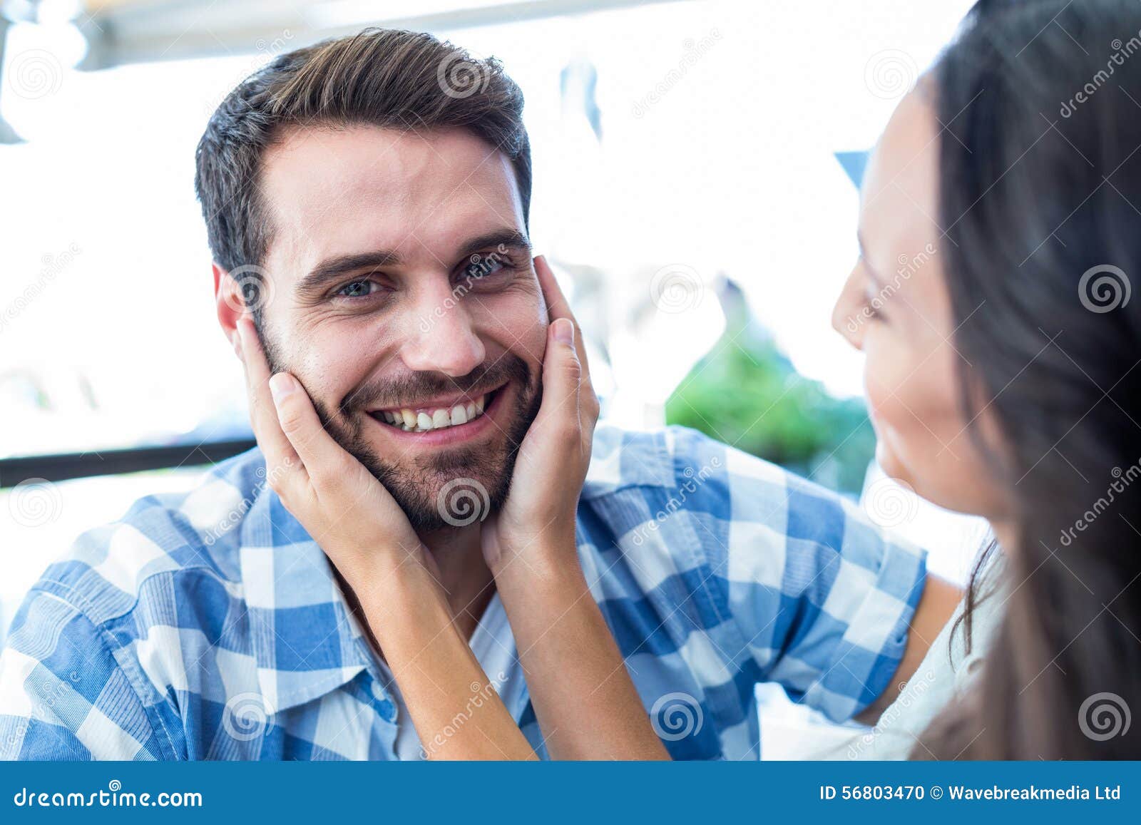 Cute Couple Touching Their Faces Stock Photo - Image of touching ...