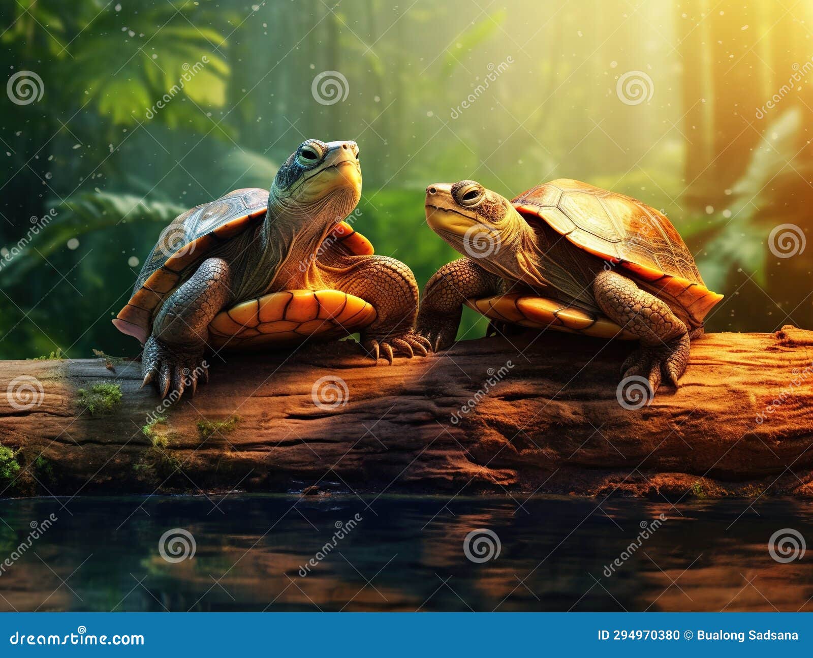 The Couple Turtle Made with Generative AI Illustration Stock ...