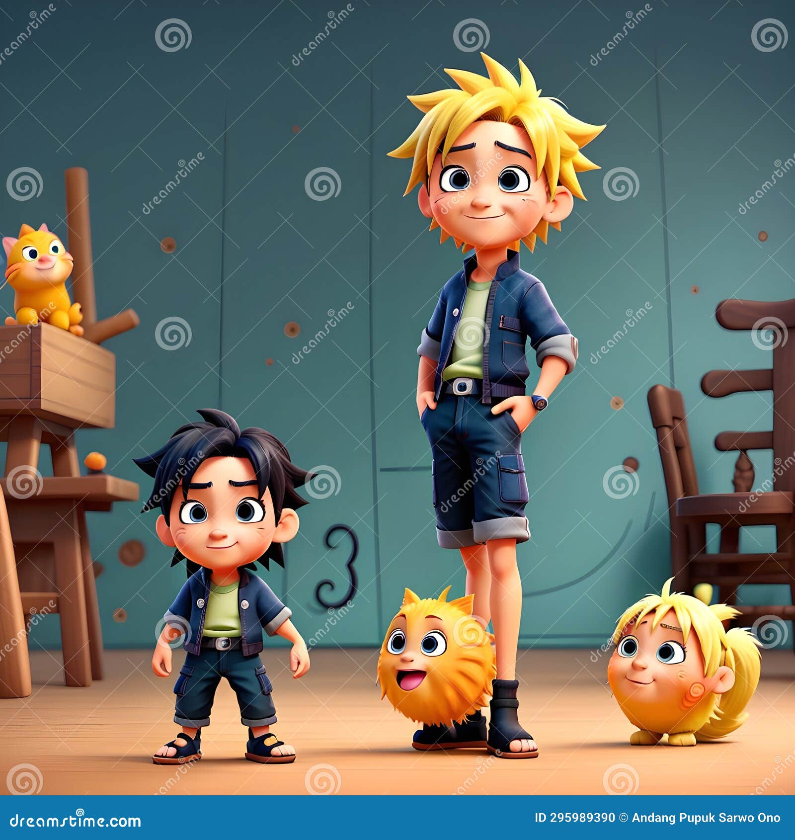 Cute & Courageous: Naruto S Pixar Makeover Stock Illustration ... Cute & Courageous: Naruto S Pixar Makeover Stock Illustration ...