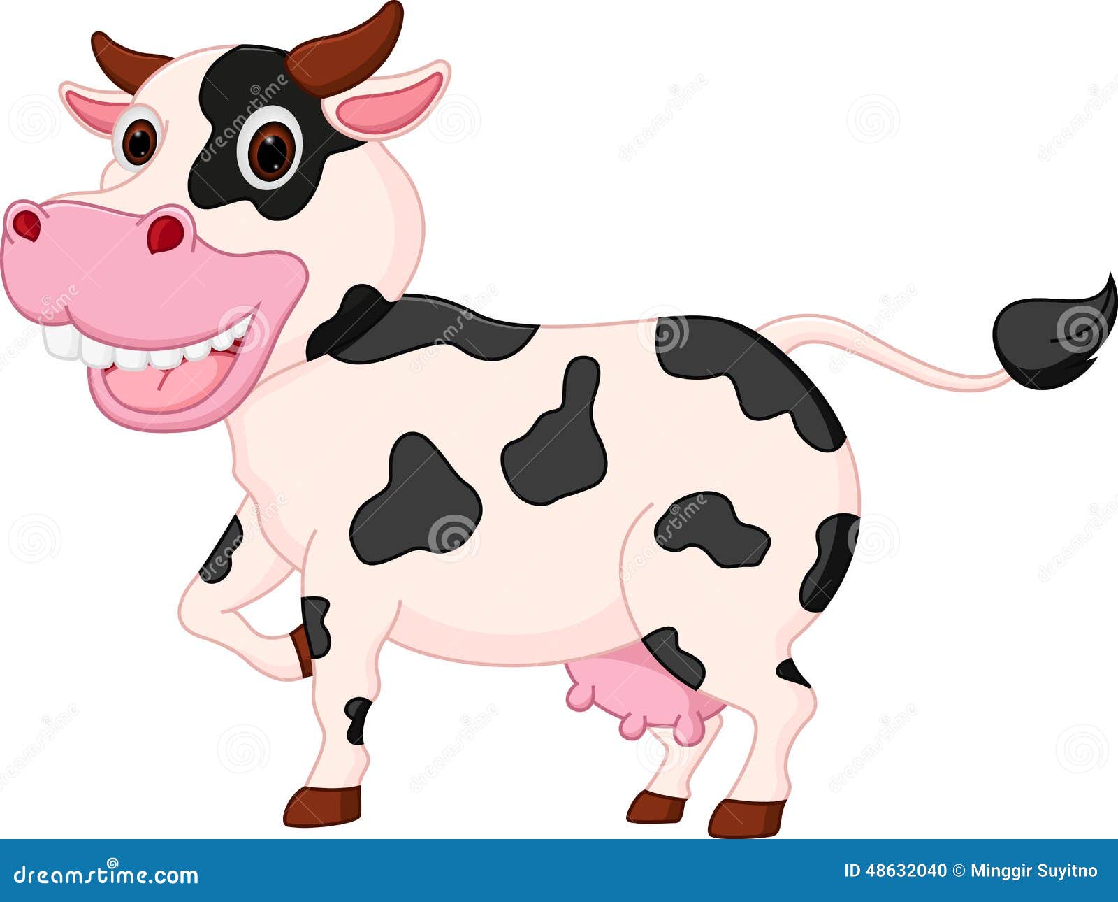 Cute Cow Cartoon Stock Vector - Image: 48632040