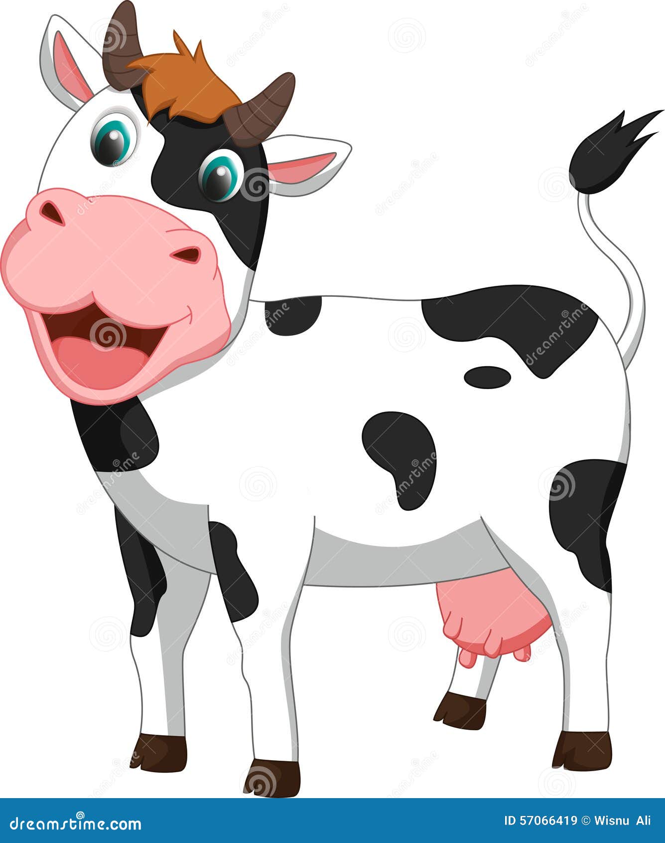 Cute Cow Cartoon Stock Vector - Image: 57066419