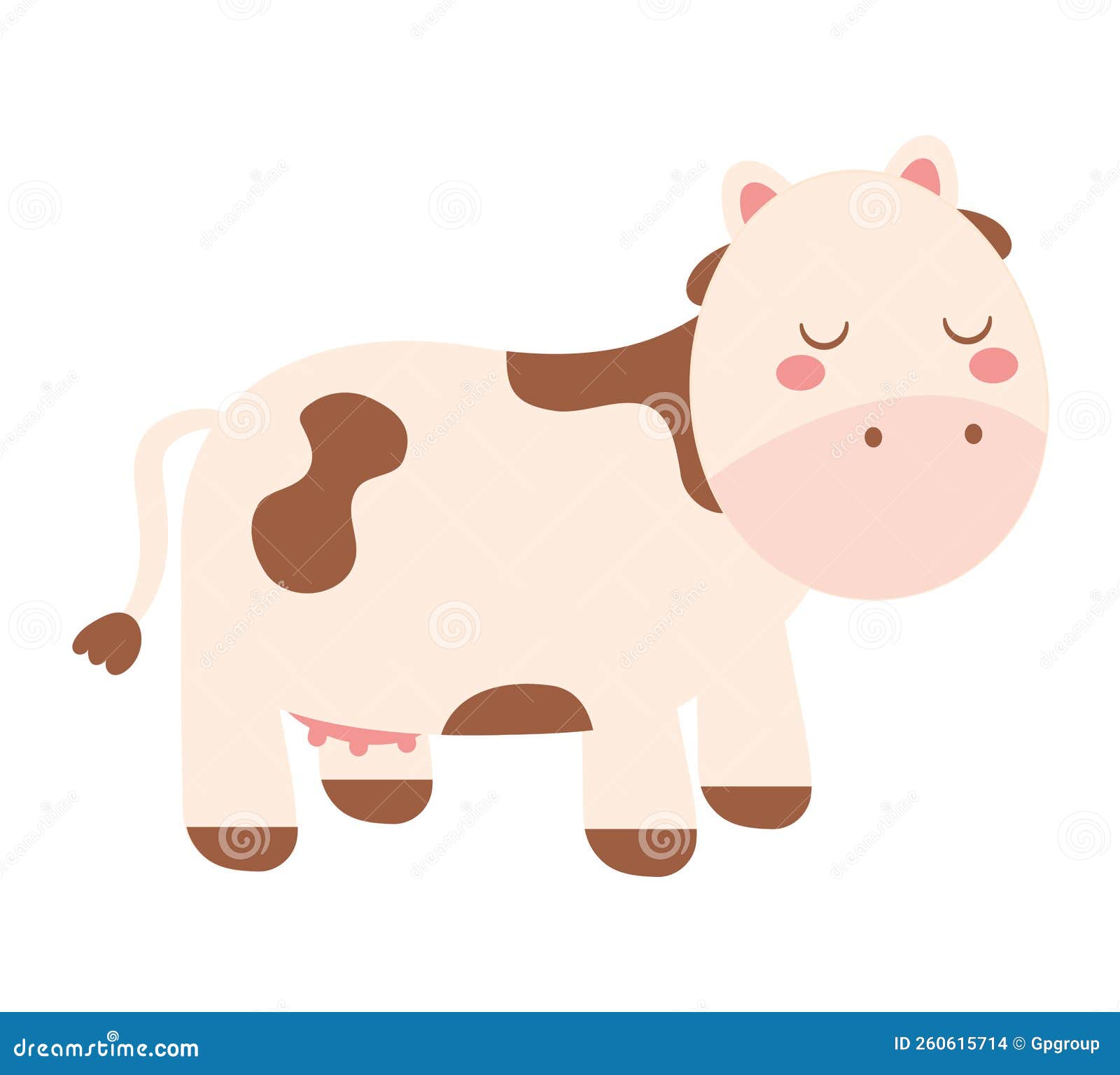 Cute cow design stock vector. Illustration of nature - 260615714