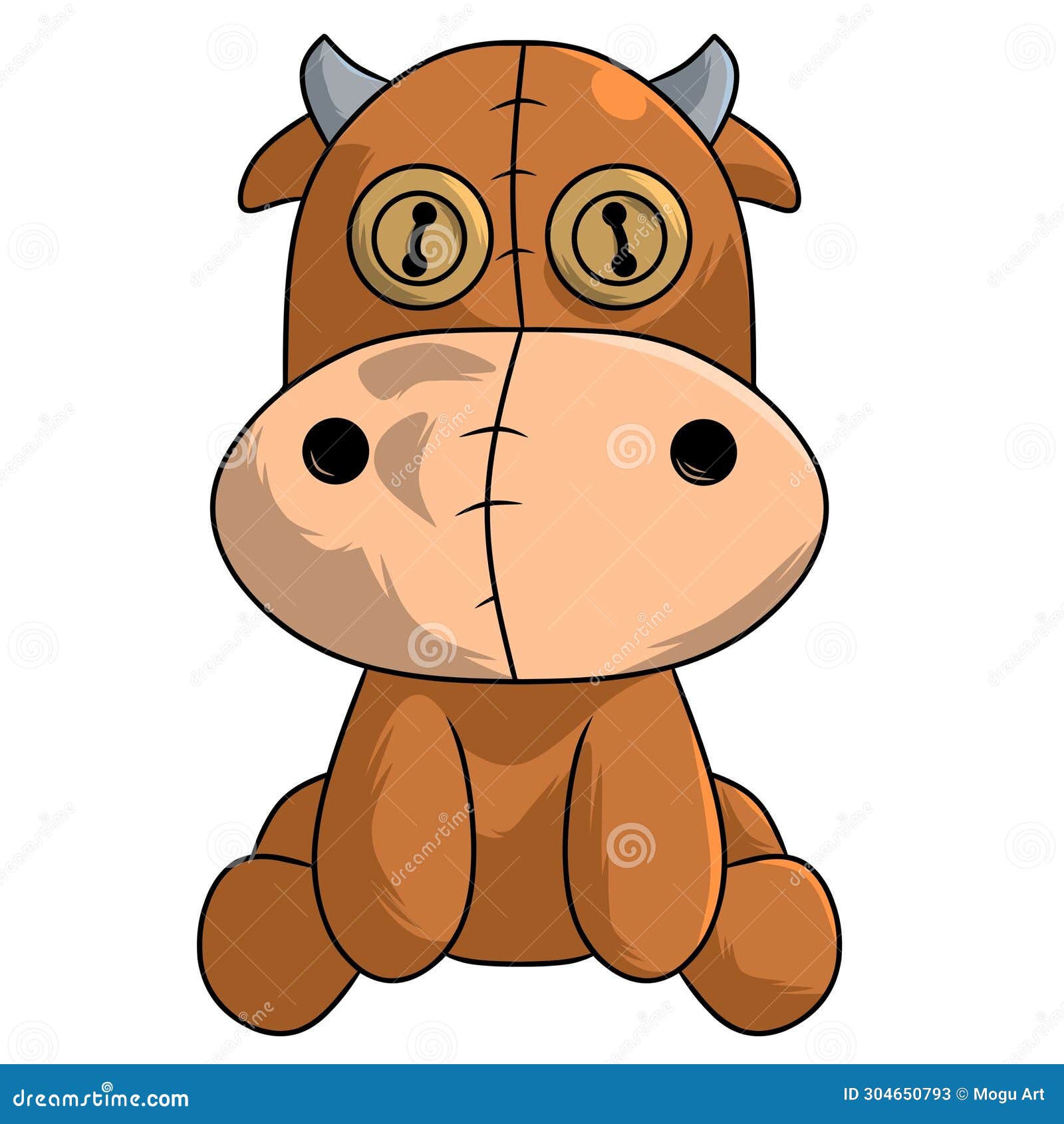 Cute cow doll, cow drawing stock illustration. Illustration of ...