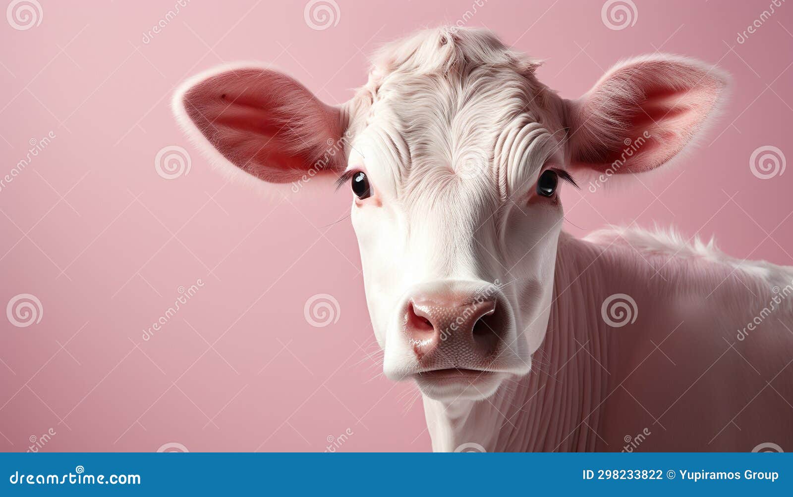 Cute Cow Grazing in Meadow, Nature Fresh Milk Source Generated by AI ...