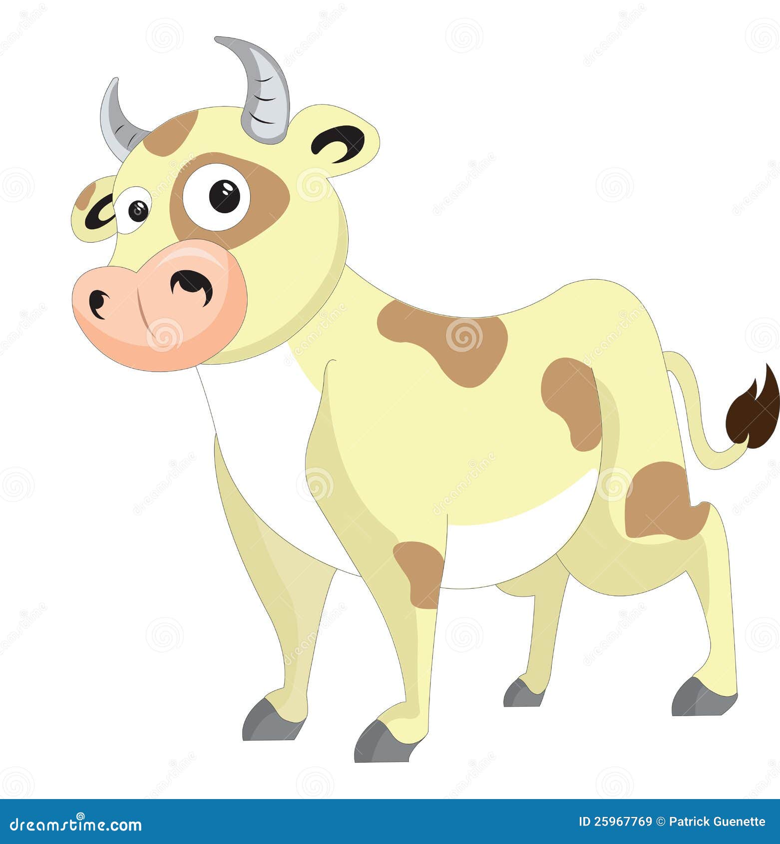 Cute cow, illustration stock vector. Illustration of farm - 25967769