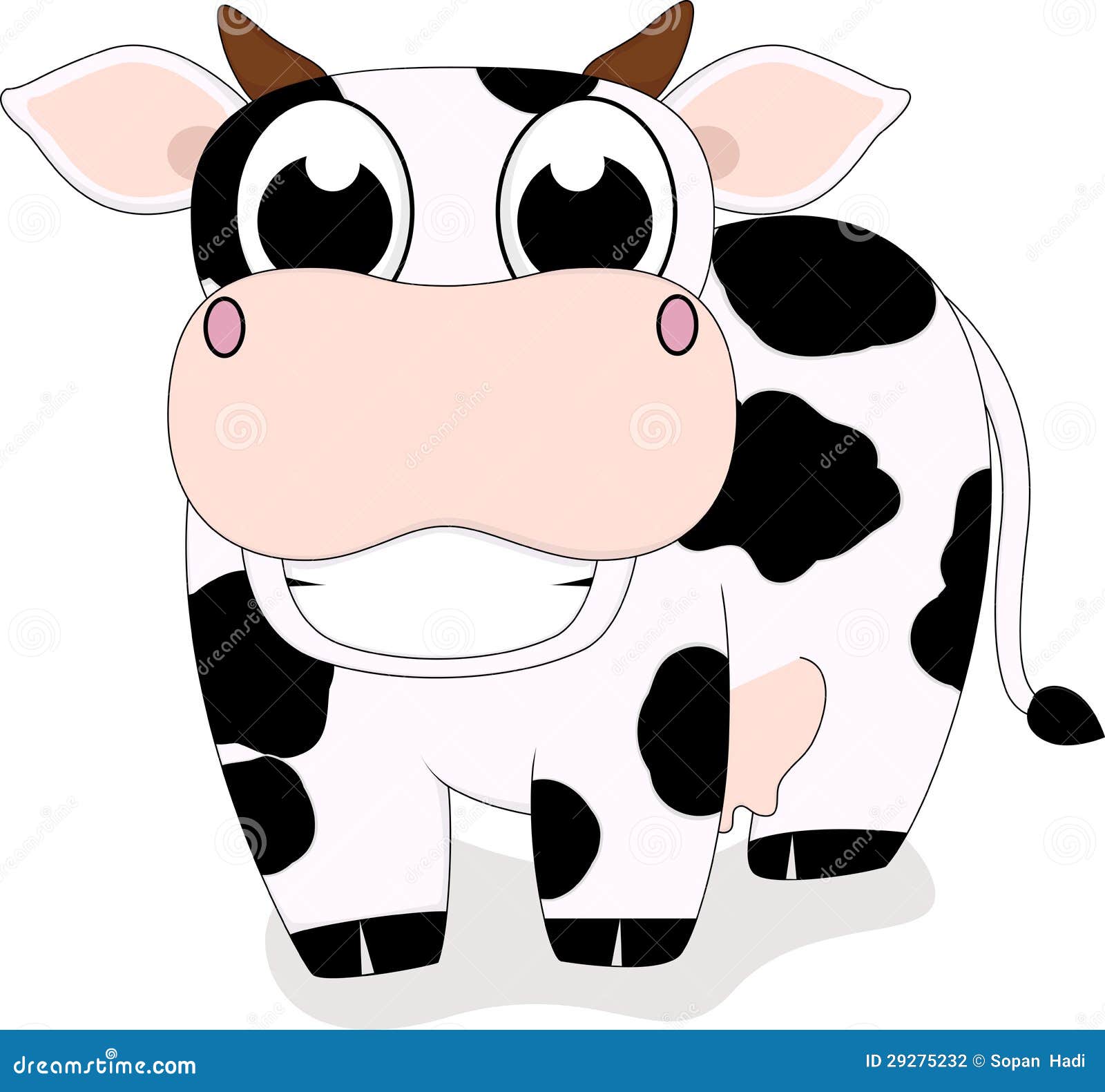Cute Cow Smile stock vector. Illustration of cheerful - 29275232
