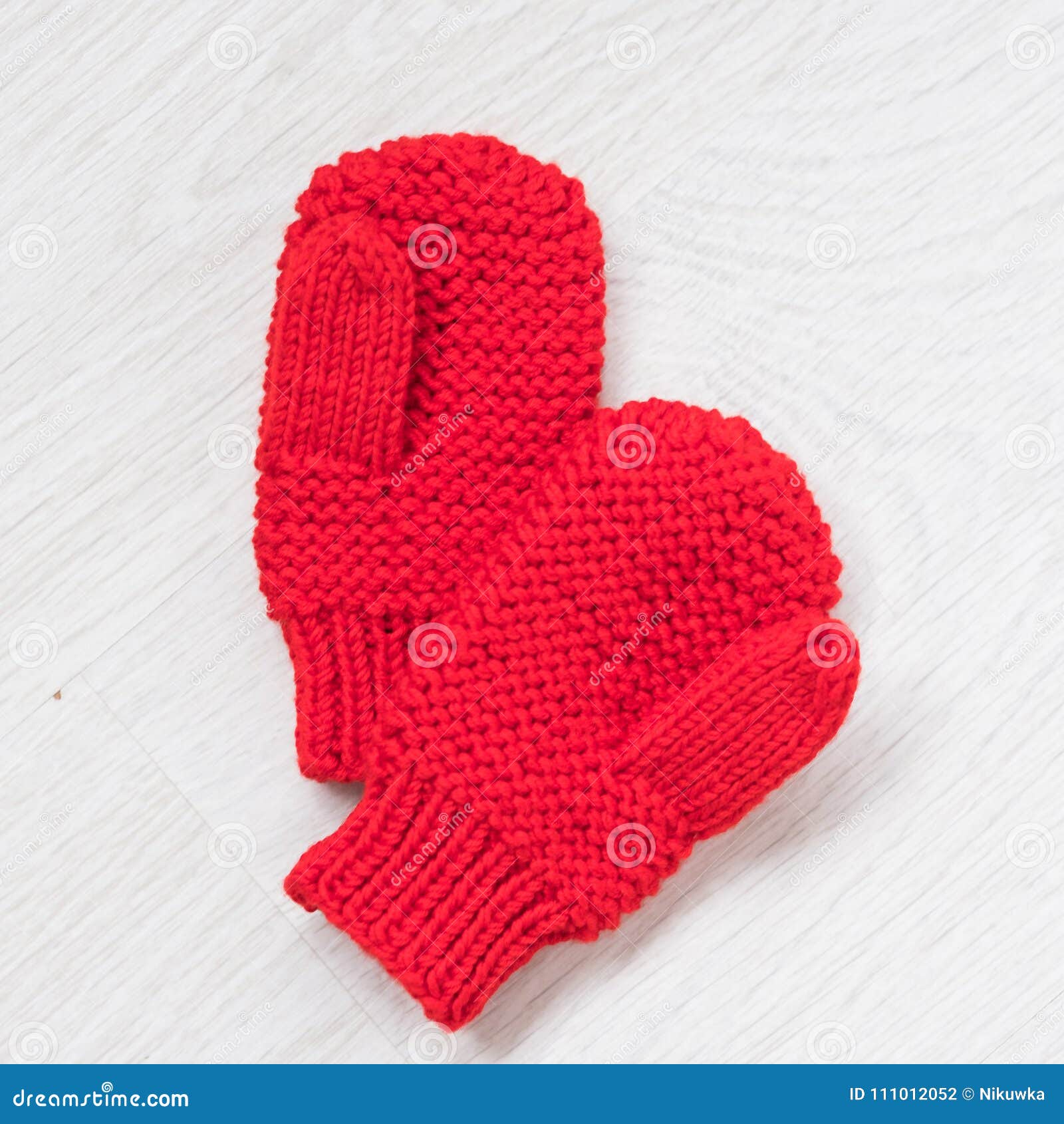 Cozy Knitted Winter Mittens Stock Photo - Image of human, pattern ...