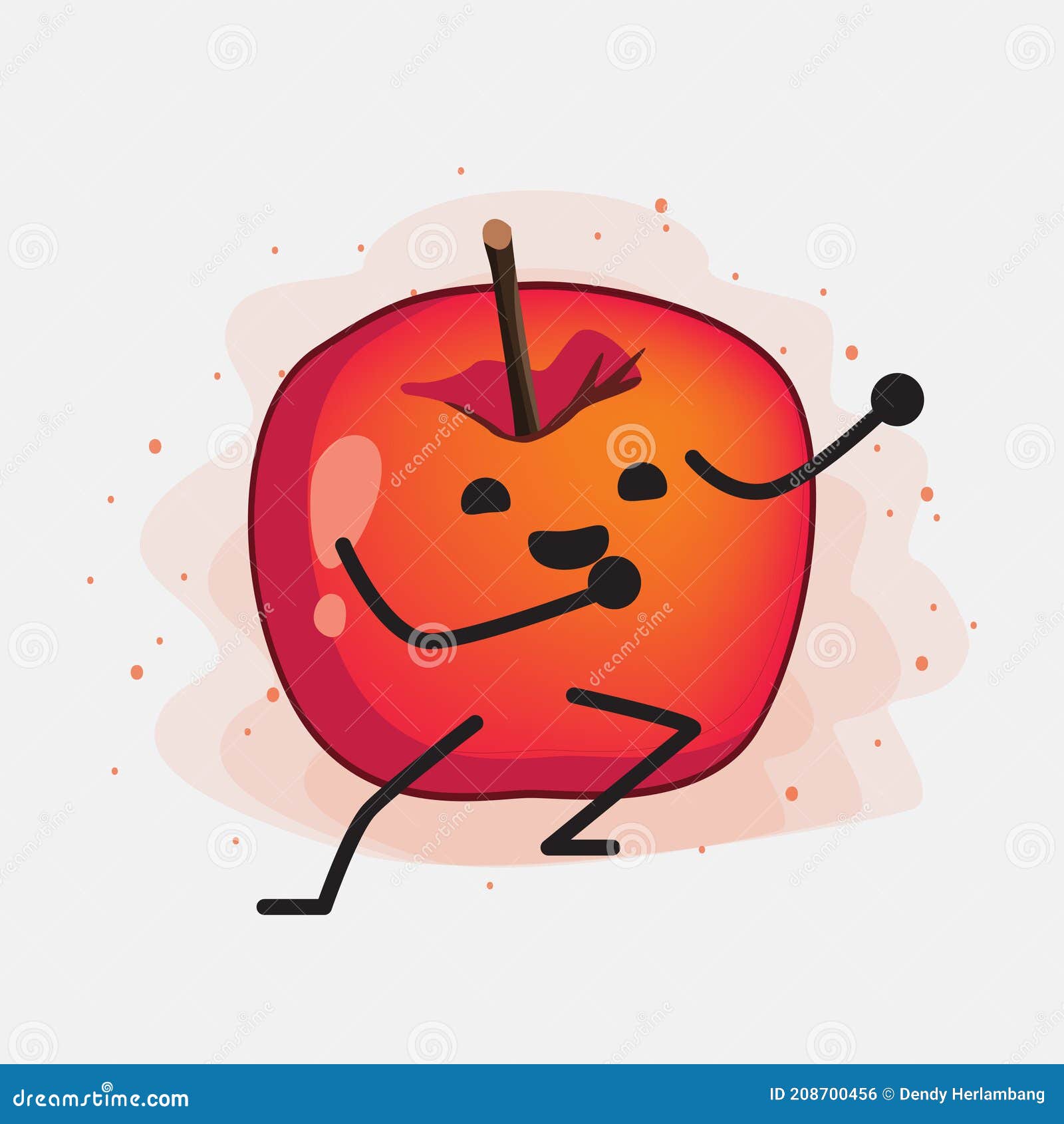 Cute Crab Apple Vector Character Illustration Stock Vector ...