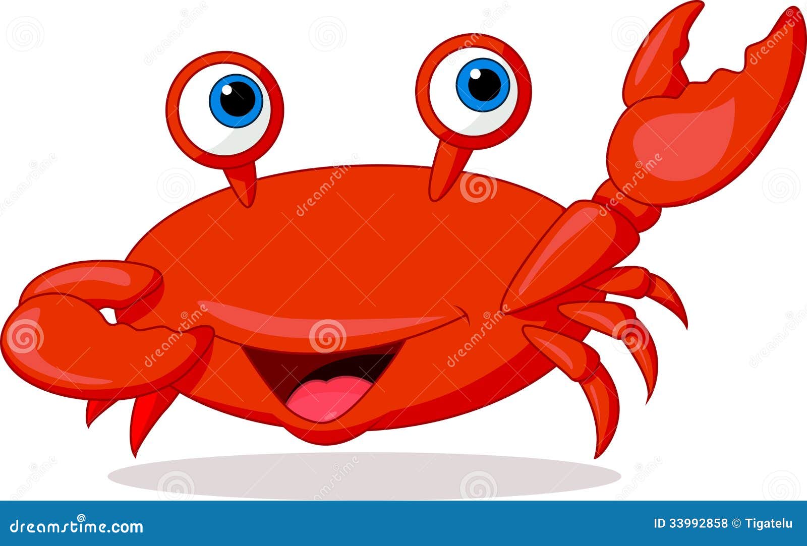 Cute crab cartoon stock vector. Illustration of crustacean - 33992858