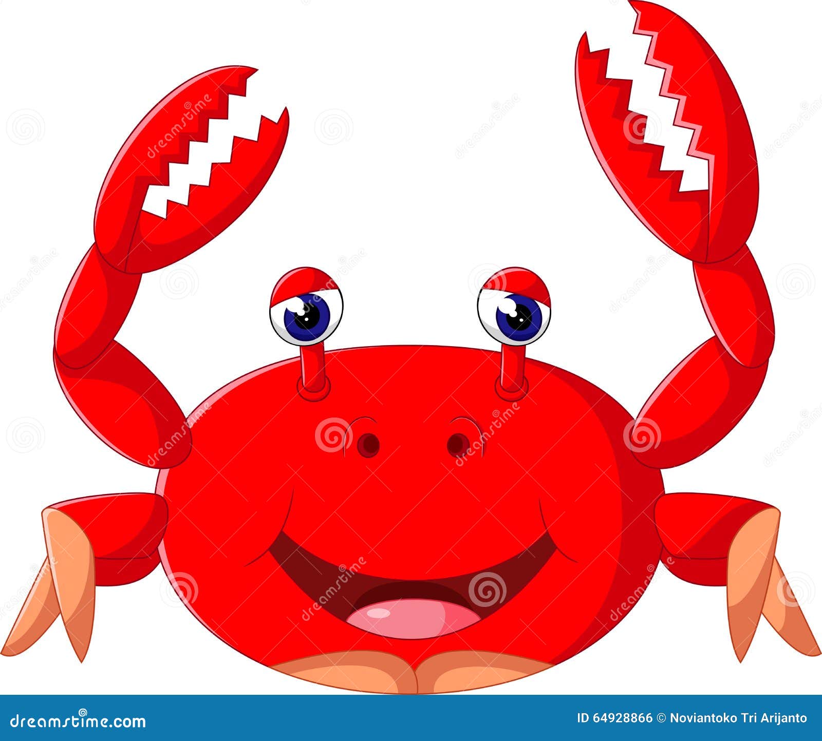 Cute crab cartoon stock vector. Illustration of claws - 64928866